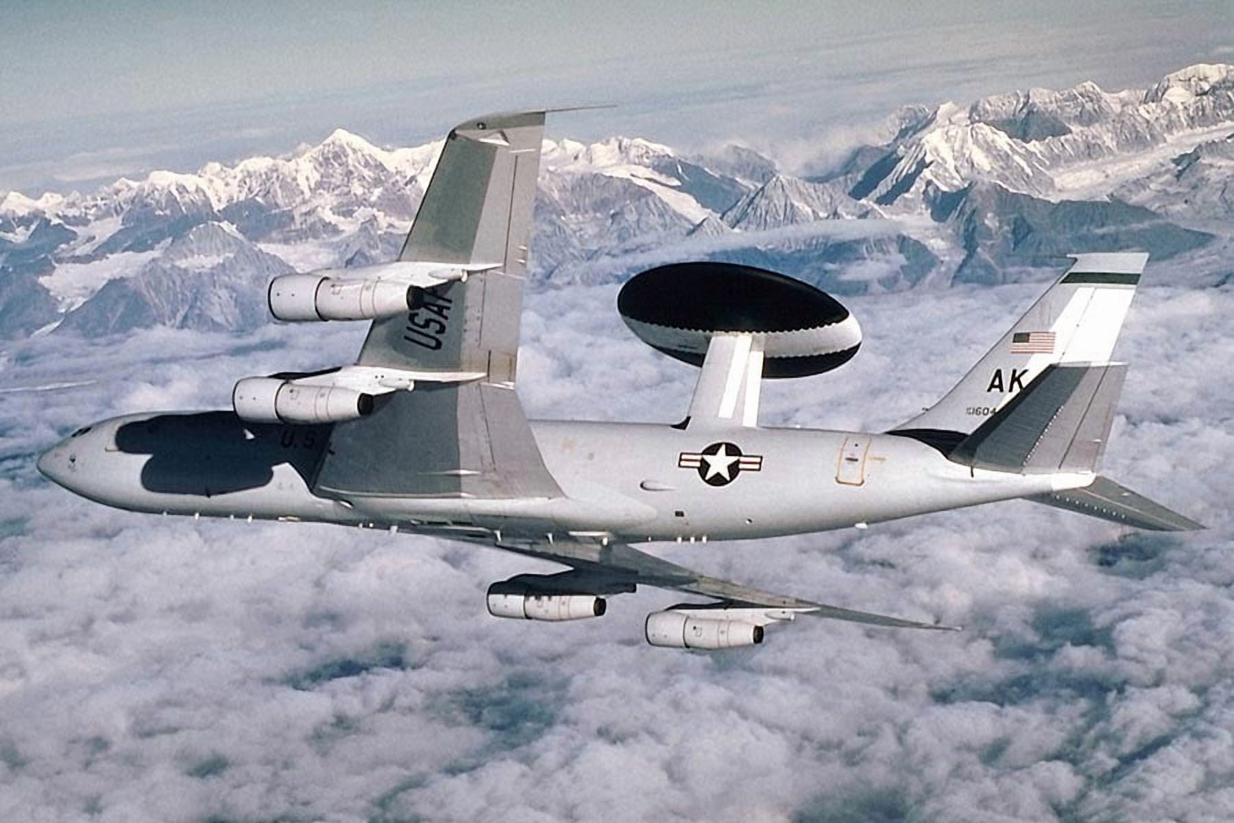 U.S. Air Force E-3 Sentry AWACS Aircraft - 24x36 Inch Laminated ...