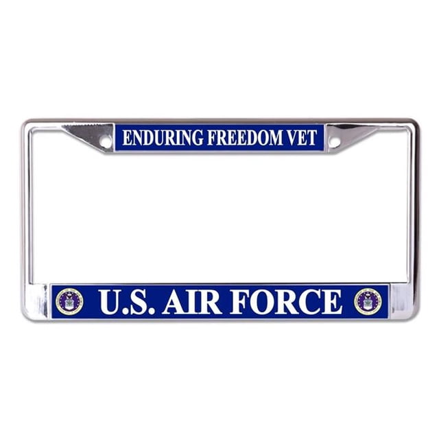 U.S. Air Force Enduring Freedom Vet Chrome License Plate Frame ...