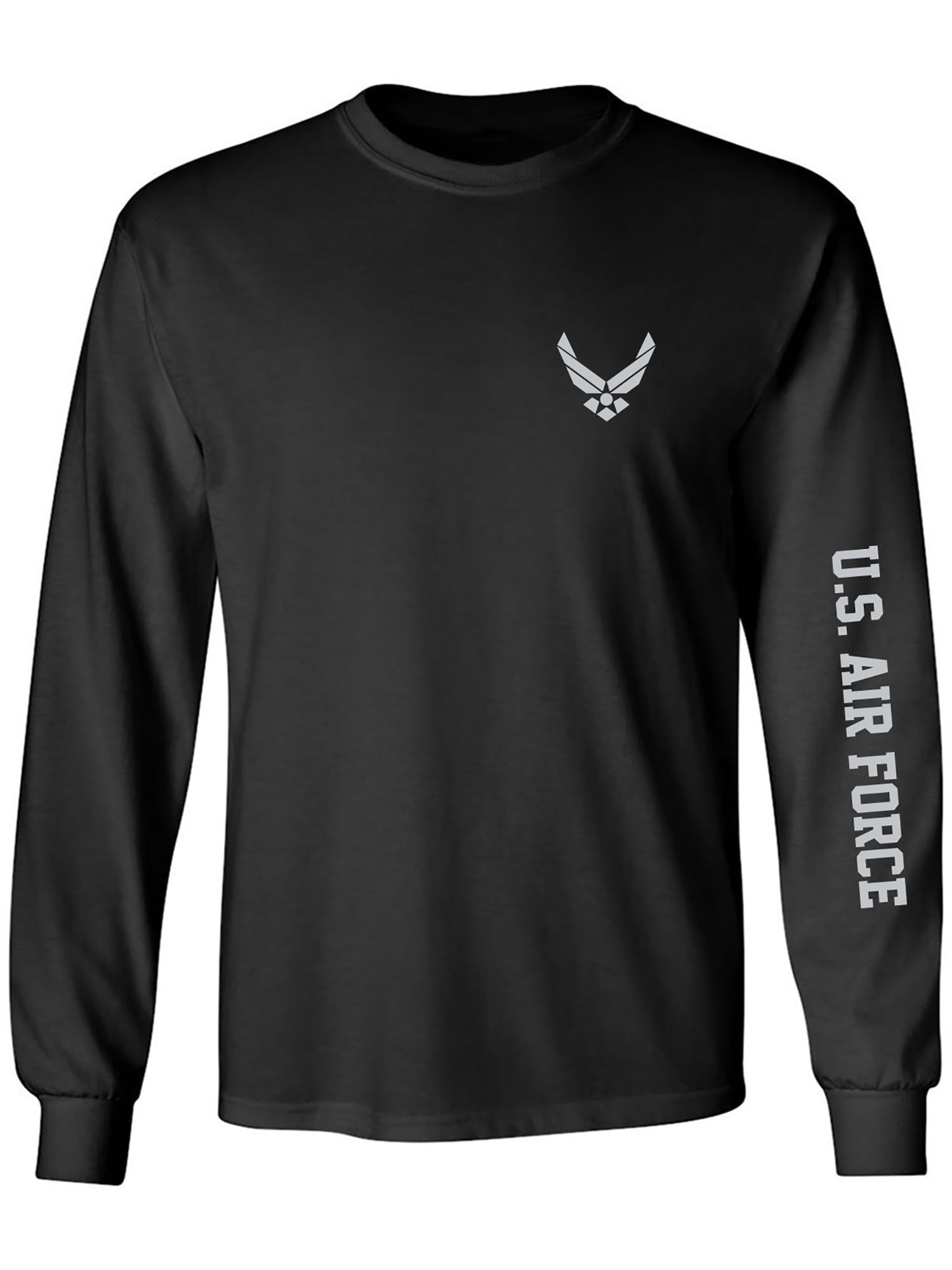 U.S. Air Force Grey Sleeve Print Adult Long Sleeve T-shirt - Walmart.com