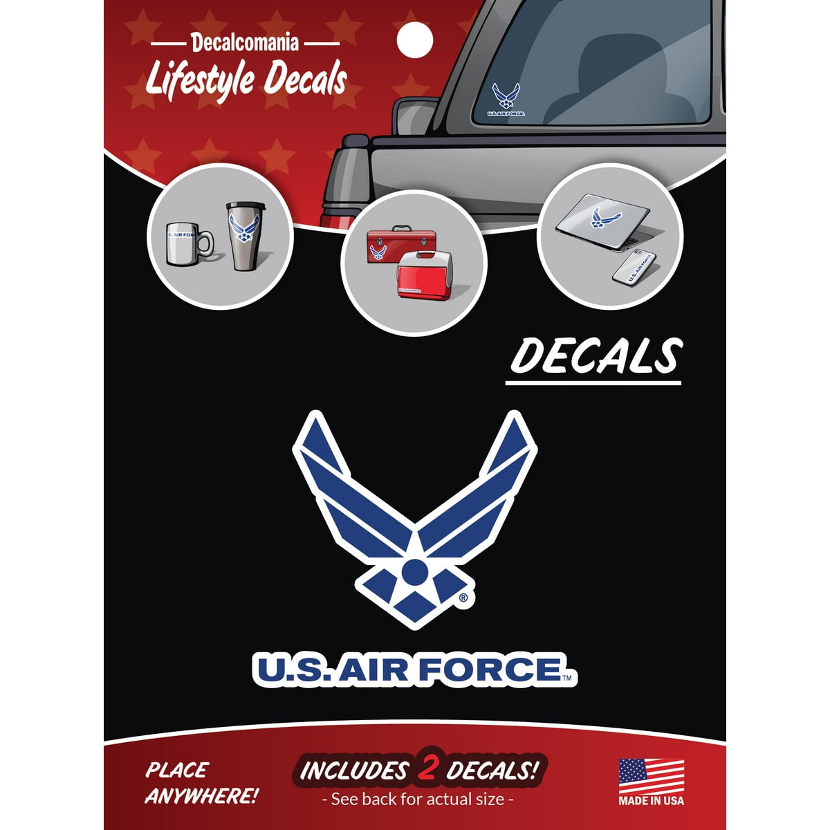 U.S. Air Force Large 5.5" Vinyl Decal Sticker for Truck or Car Windows ...