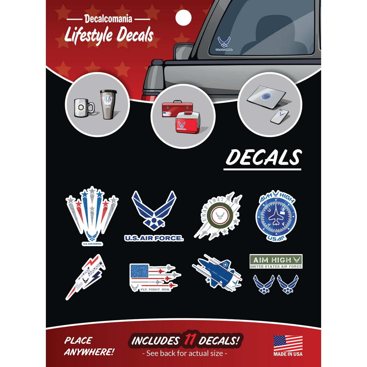 U.S. Air Force Military Logo Car Auto Vehicle Stickers Decals Value ...