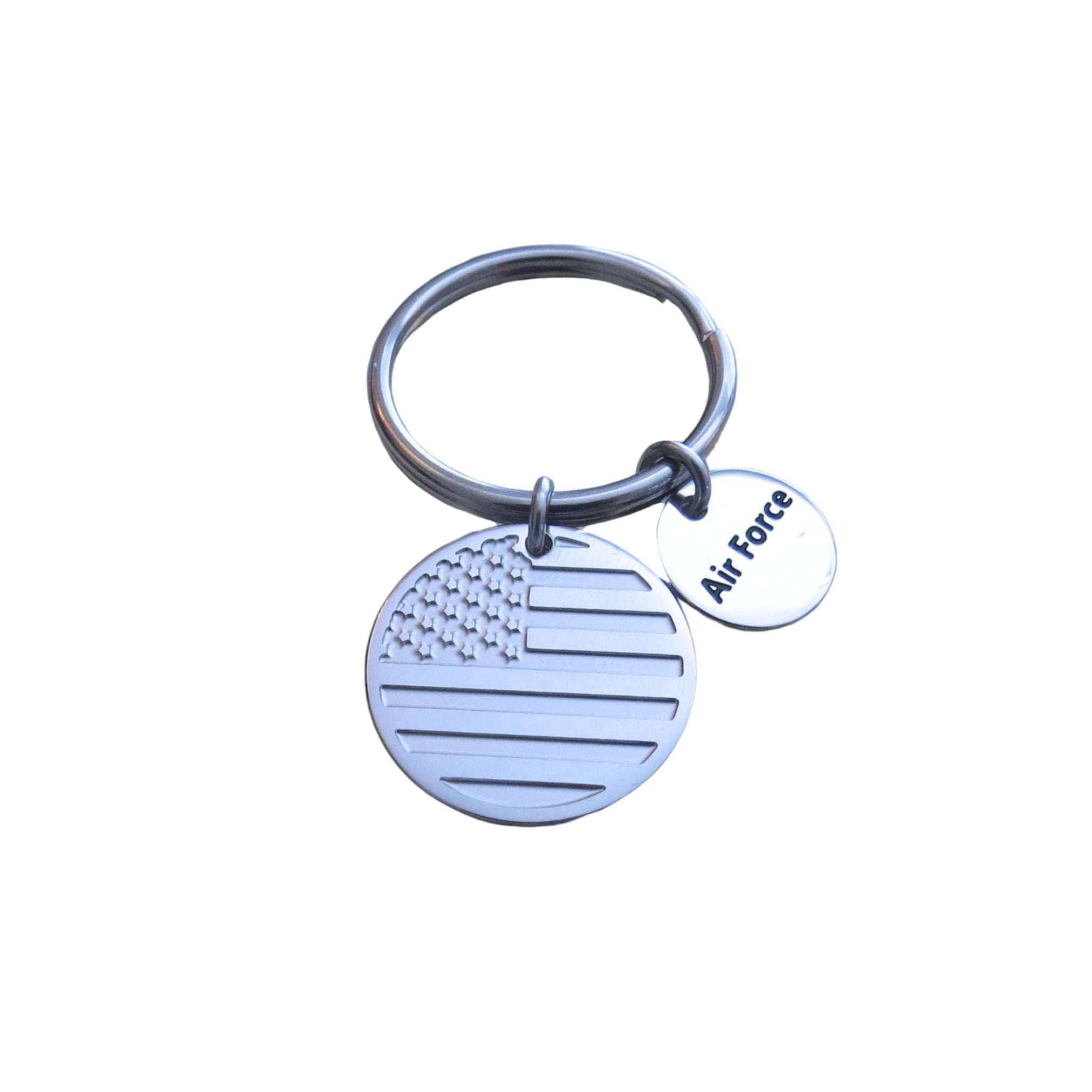 U.S. Air Force Military Veteran's 25mm Engraved Stainless Steel ...