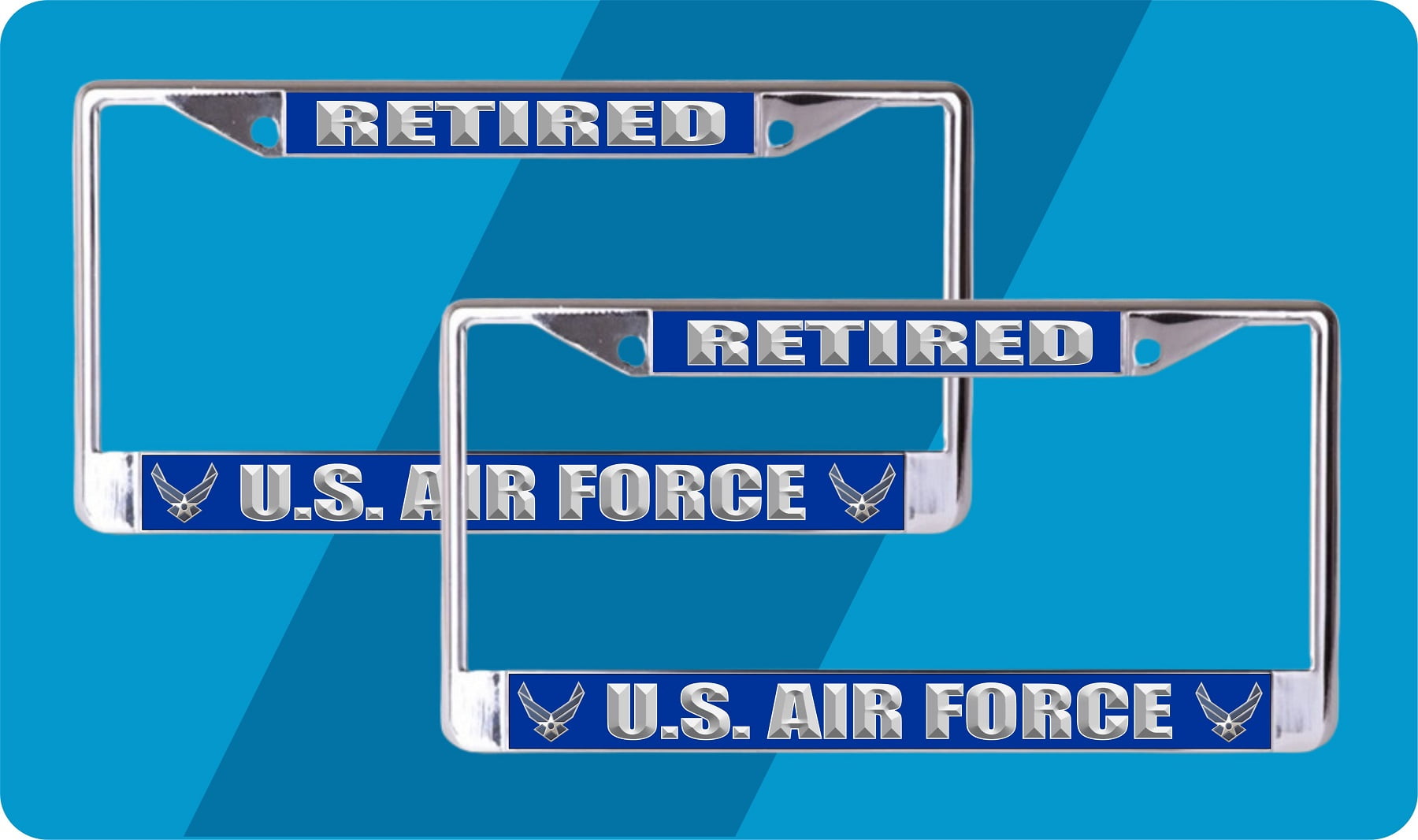 U.S. Air Force Retired License Plate Frame 2 Pack - Walmart.com