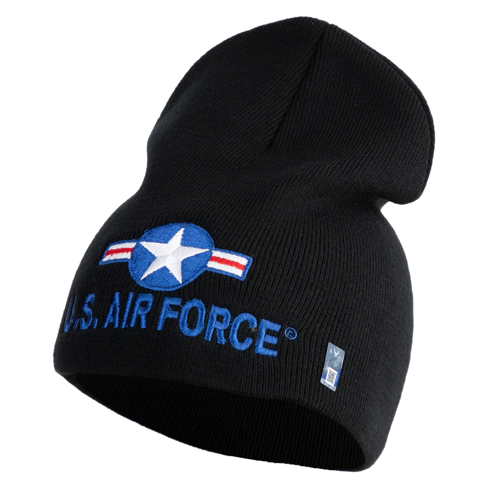 U.S. Air Force Roundel Symbol Embroidered 8 Inch Solid Knit Short ...