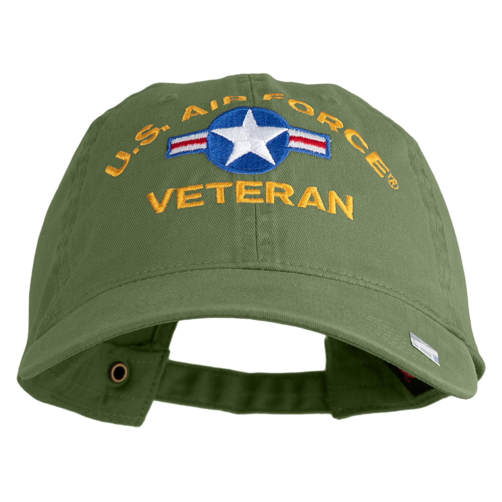 U.S. Air Force Roundel Veteran Embroidered Washed Solid Pigment Dyed ...