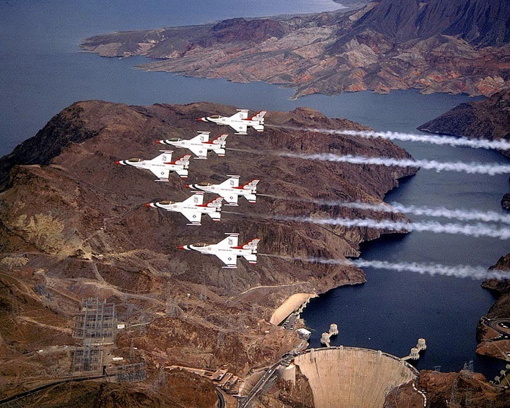 U.S. Air Force Thunderbirds Hoover Dam - 24x36 Inch Glossy Laminated ...
