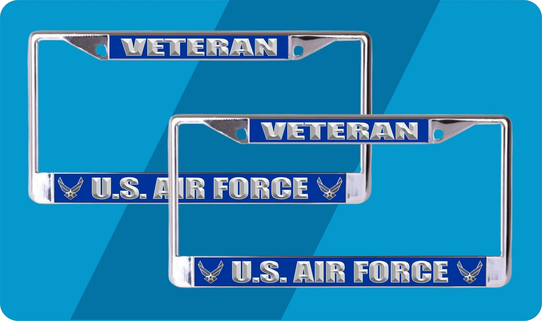 U.S. Air Force Veteran License Plate Frame 2 Pack - Walmart.com