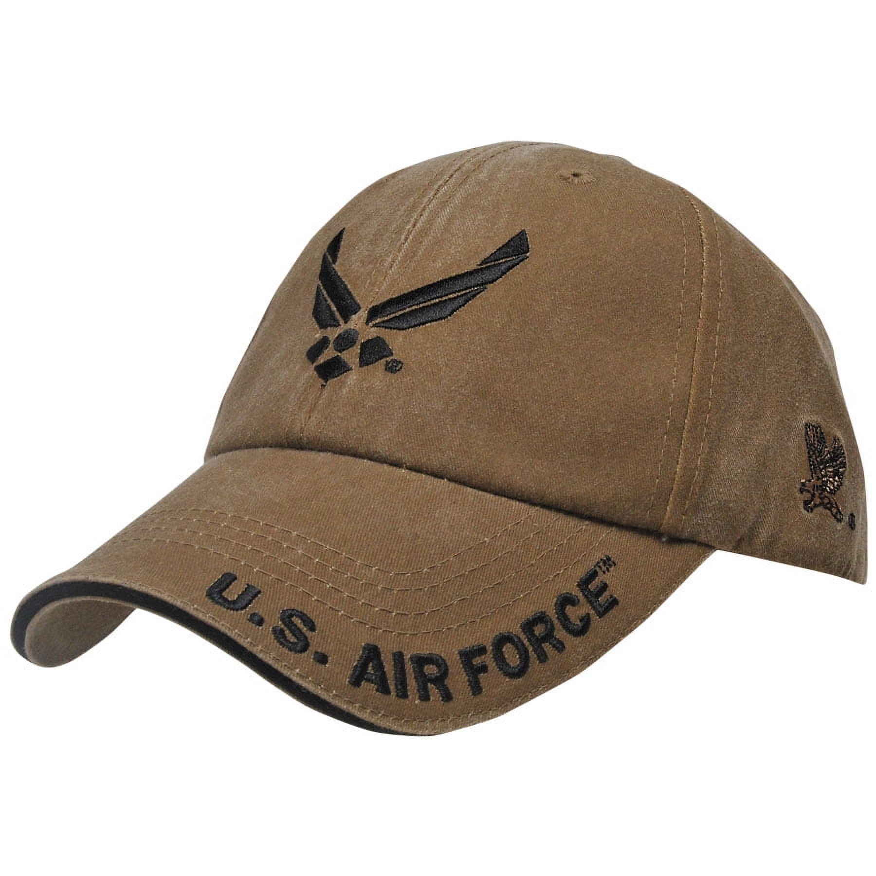 U.S. Air Force Wings Logo Washed Mens Cap Coyote Brown - Walmart.com