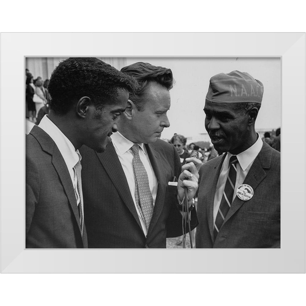 U.S. Archives 14x12 White Modern Wood Framed Museum Art Print Titled - Civil Rights March on ...