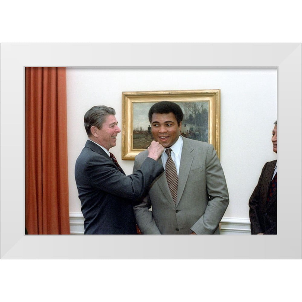 U.S. Archives 18x13 White Modern Wood Framed Museum Art Print Titled - President Ronald Reagan ...