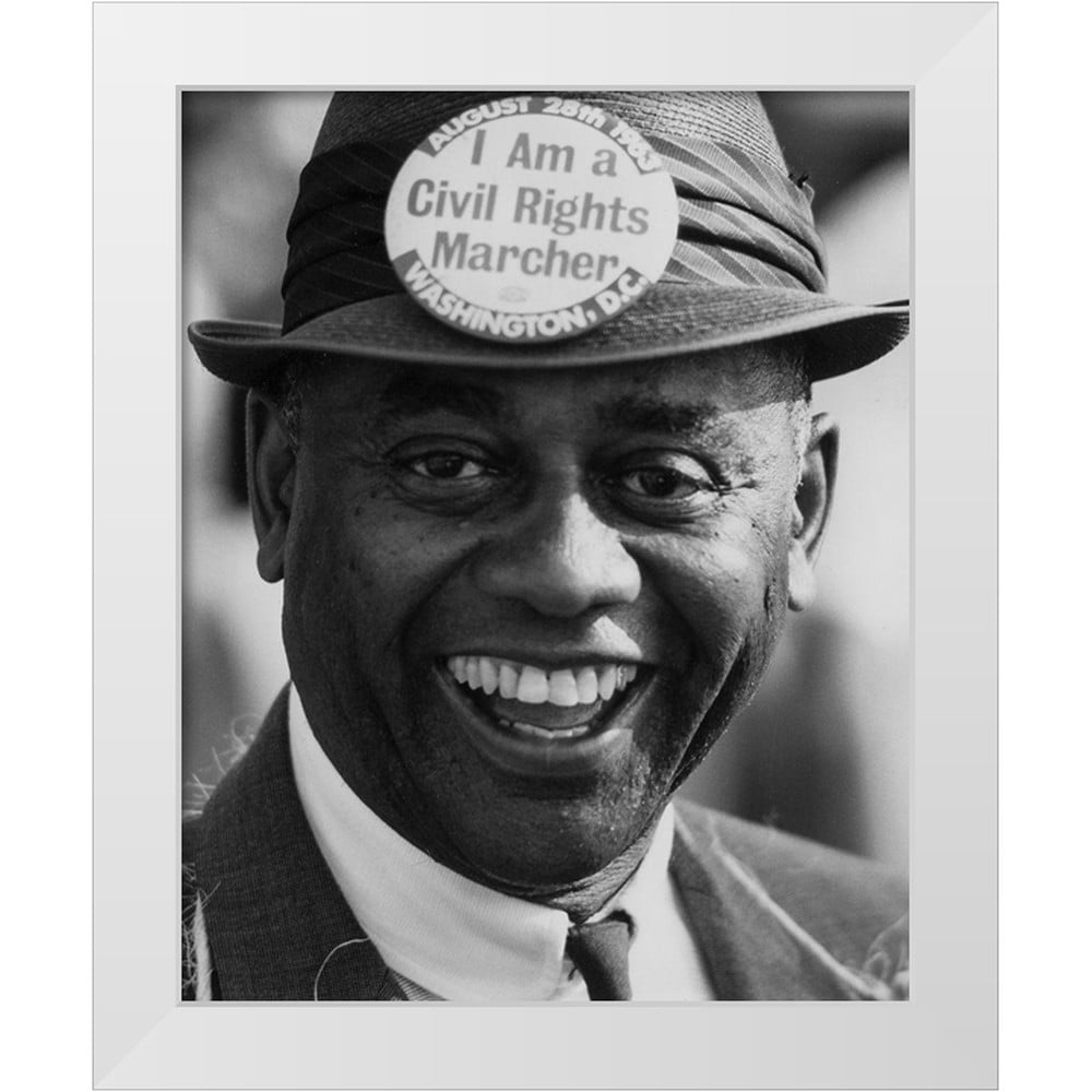 U.S. Archives 26x32 White Modern Wood Framed Museum Art Print Titled - A Demonstrator at the ...