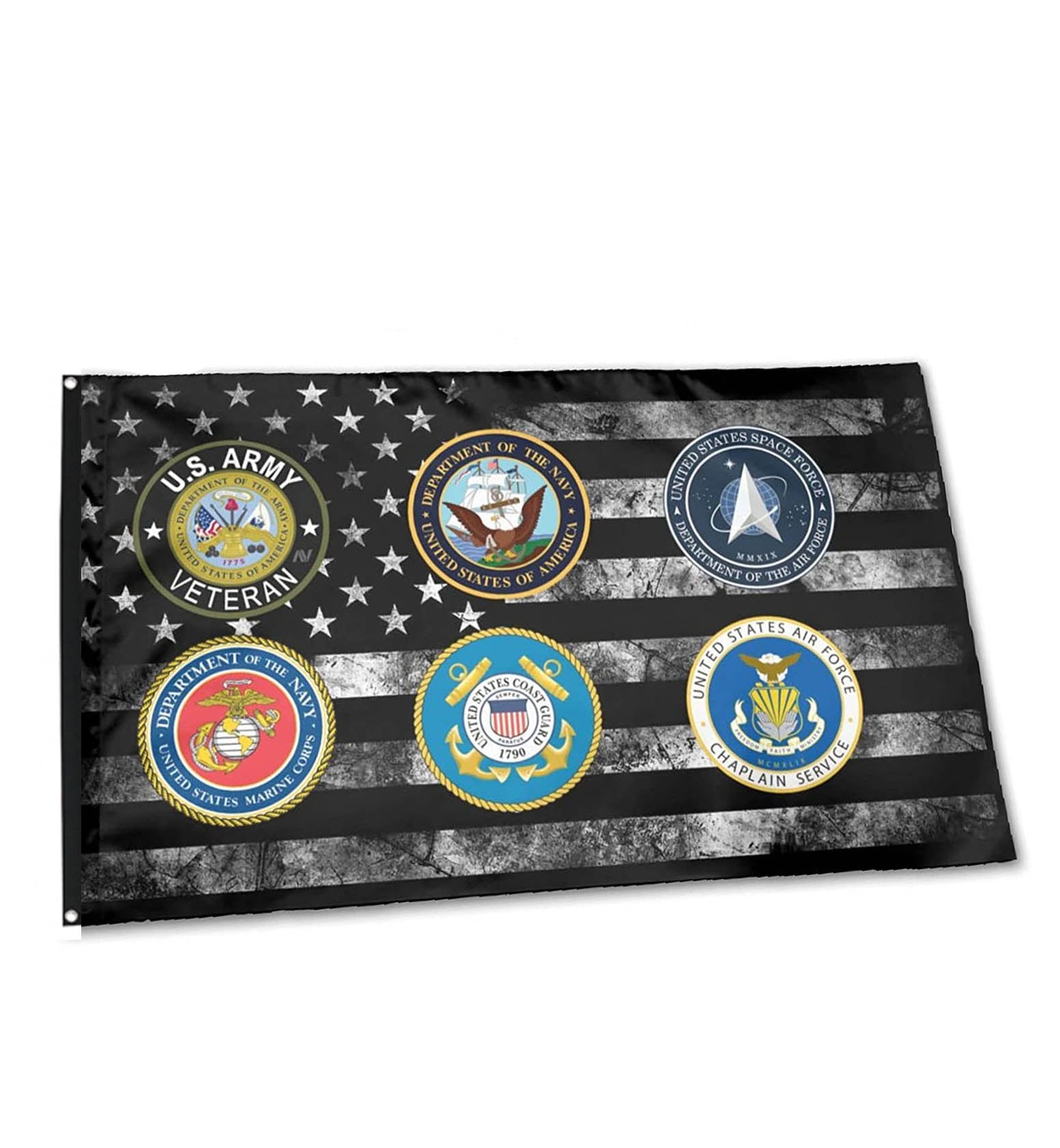 U.S. Armed Forces Military Flag 6 Military Branches flags Polyester 3x5 ...