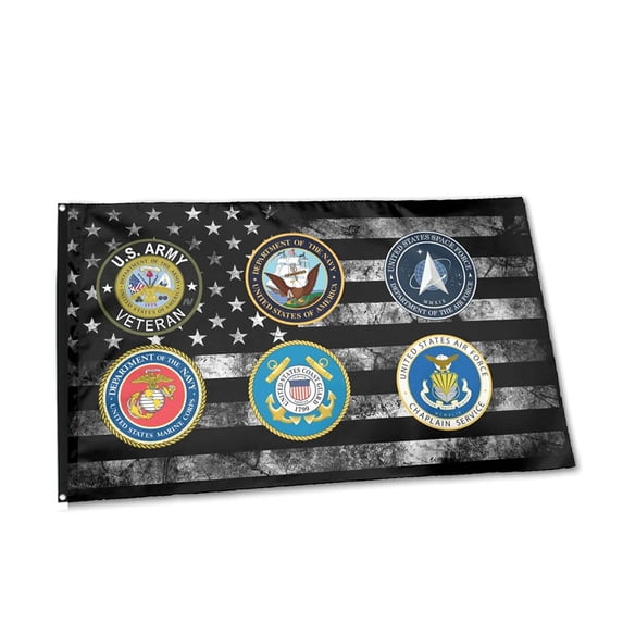 U.S. Armed Forces Military Flag 6 Military Branches flags Polyester 3x5 ...