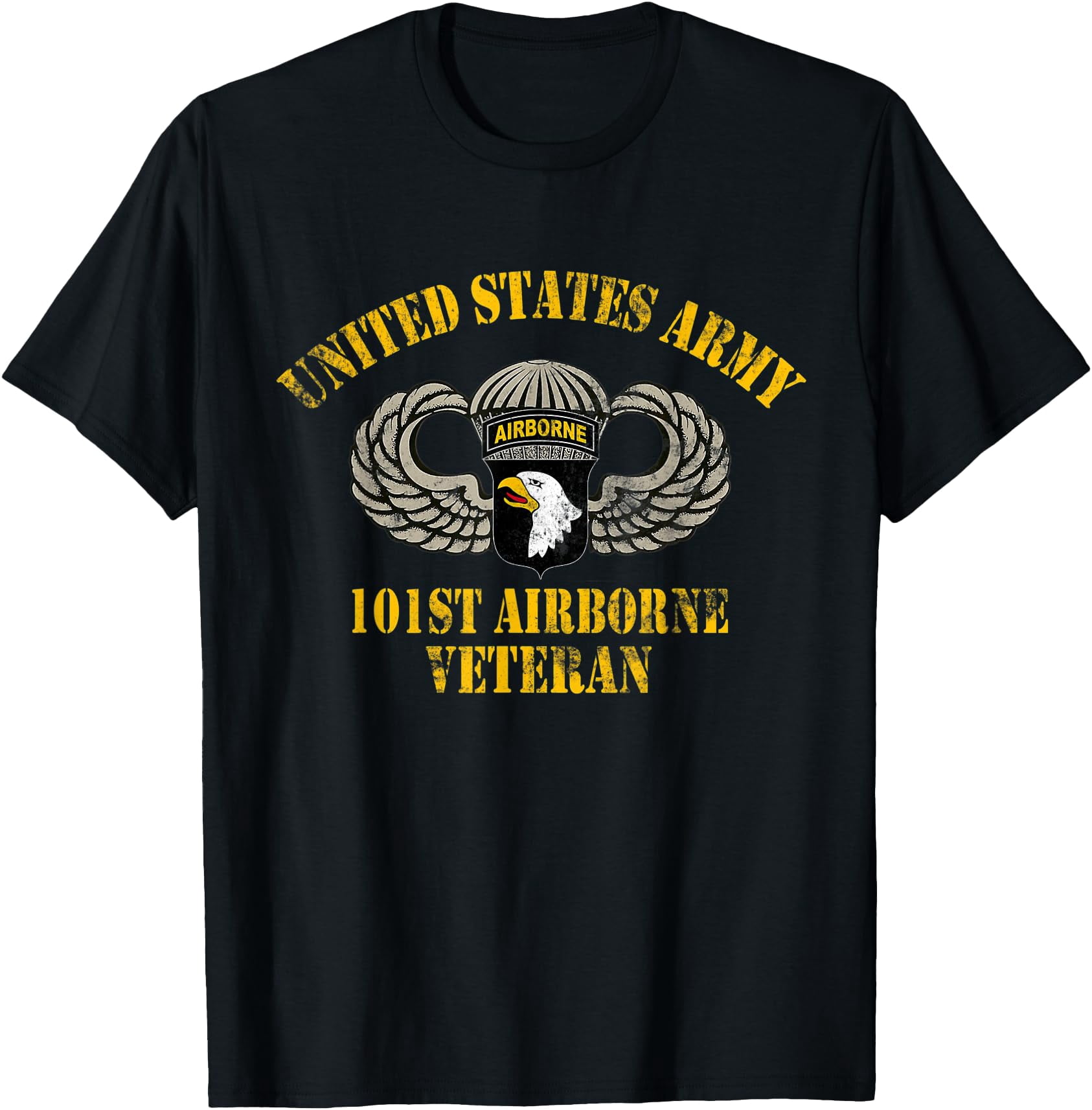 U.S. Army 101st Airborne Veteran Eagle T-Shirt Gift for Dad Grandpa ...