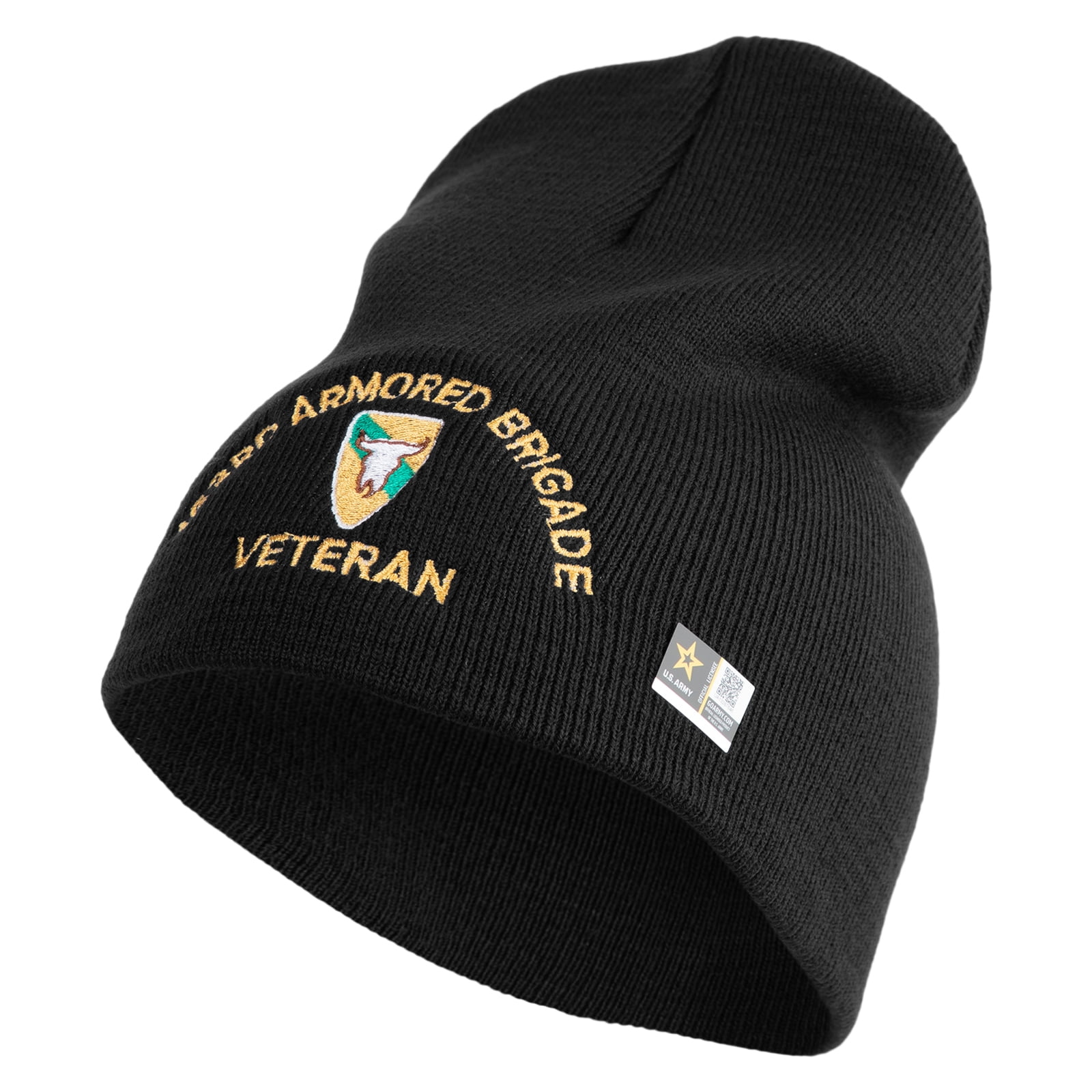 U.S. Army 163rd Armored Brigade Symbol Embroidered 8 Inch Solid Knit ...