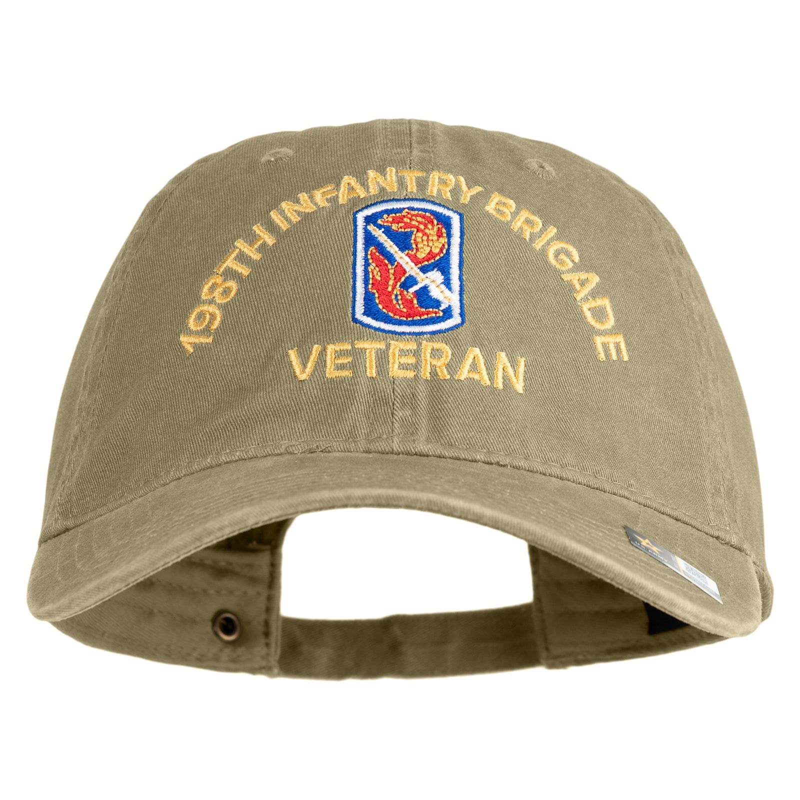 U.S. Army 198th Infantry Brigade Embroidered Washed Solid Pigment Dyed ...