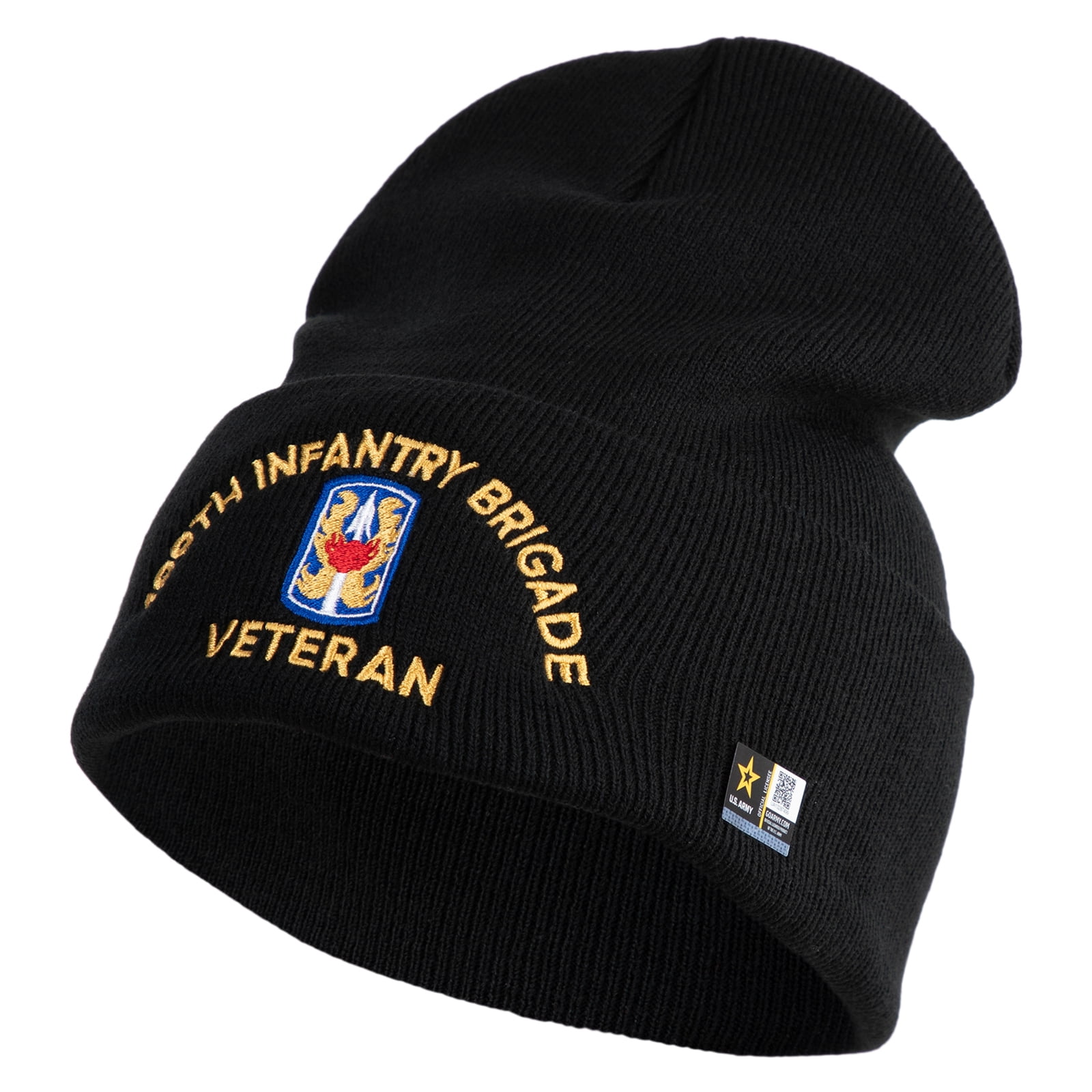 U.S. Army 199th Infantry Brigade Logo Embroidered 12 Inch Solid Knit ...