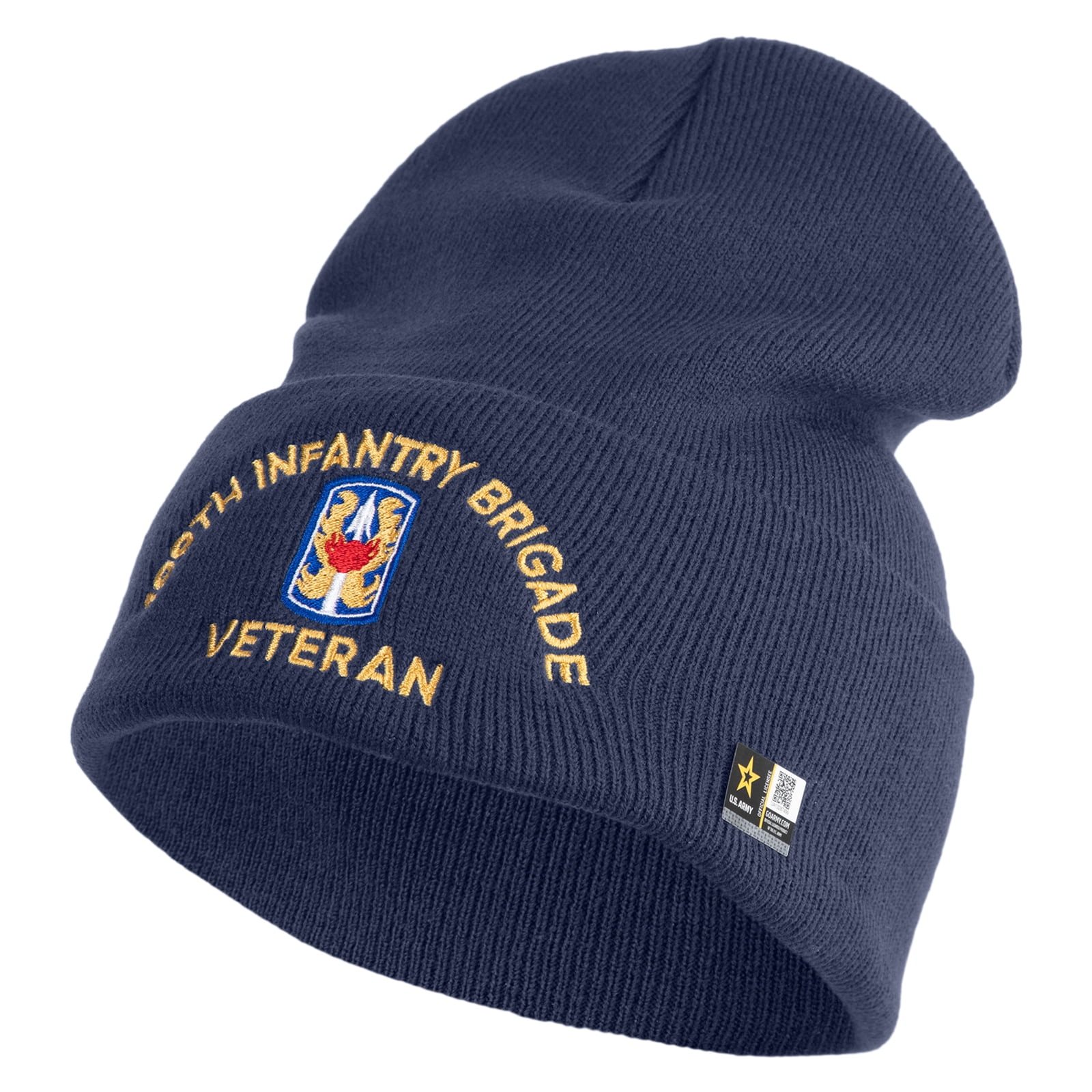 U.S. Army 199th Infantry Brigade Logo Embroidered 12 Inch Solid Knit ...