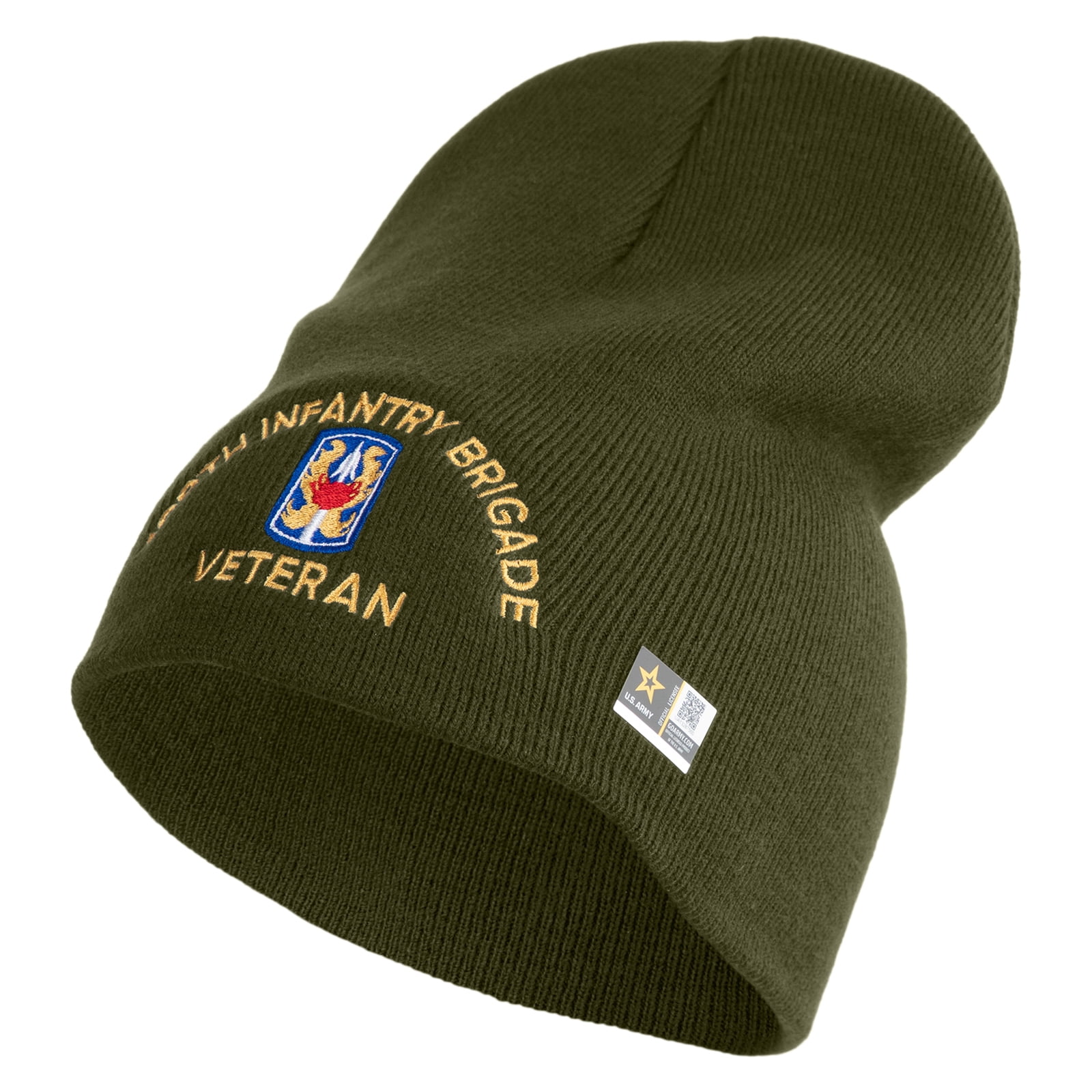 U.S. Army 199th Infantry Brigade Symbol Embroidered 8 Inch Solid Knit ...