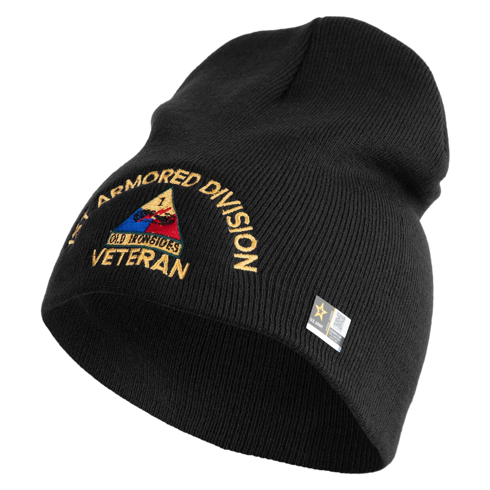 U.S. Army 1st Armored Division Symbol Embroidered 8 Inch Solid Knit ...