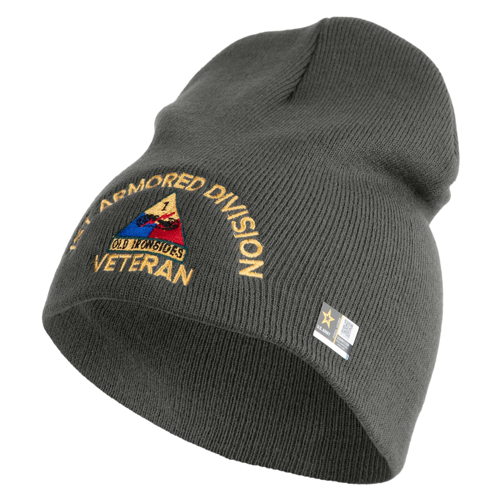 U.S. Army 1st Armored Division Symbol Embroidered 8 Inch Solid Knit ...