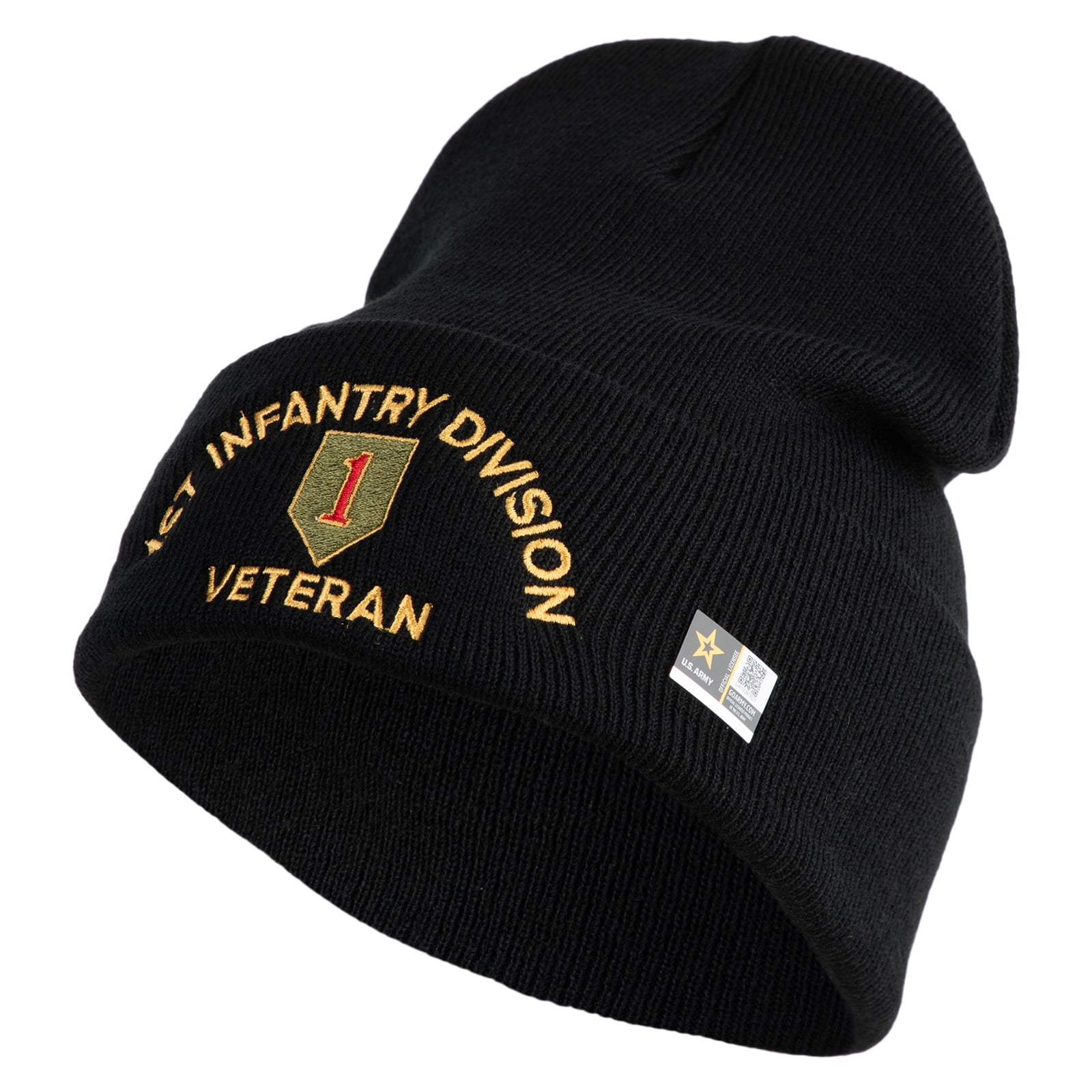 U.S. Army 1st Infantry Division Logo Embroidered 12 Inch Solid Knit ...