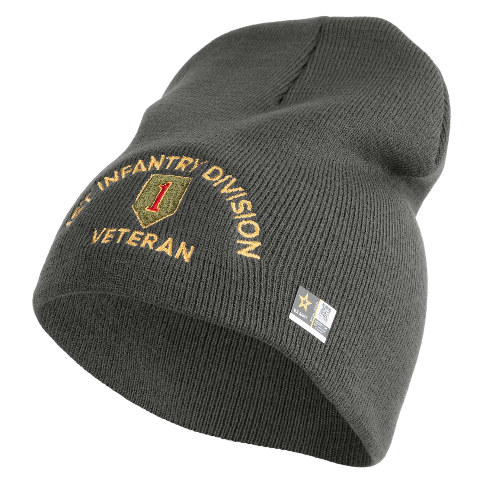 U.S. Army 1st Infantry Division Symbol Embroidered 8 Inch Solid Knit ...