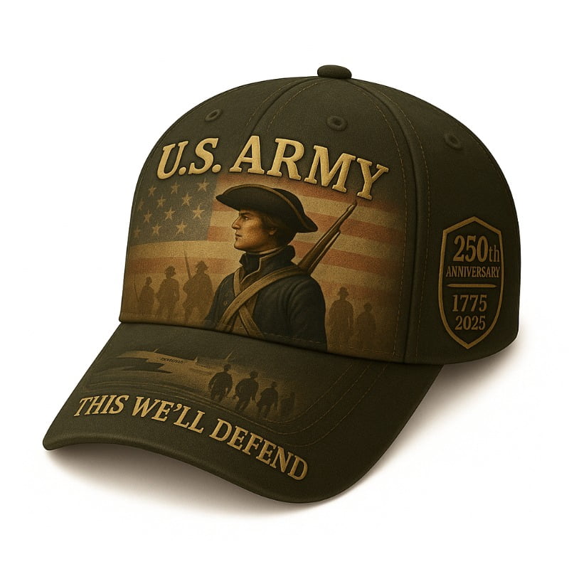 U.S. Army 250th Anniversary 1775-2025 Embroidered Baseball Cap This ...