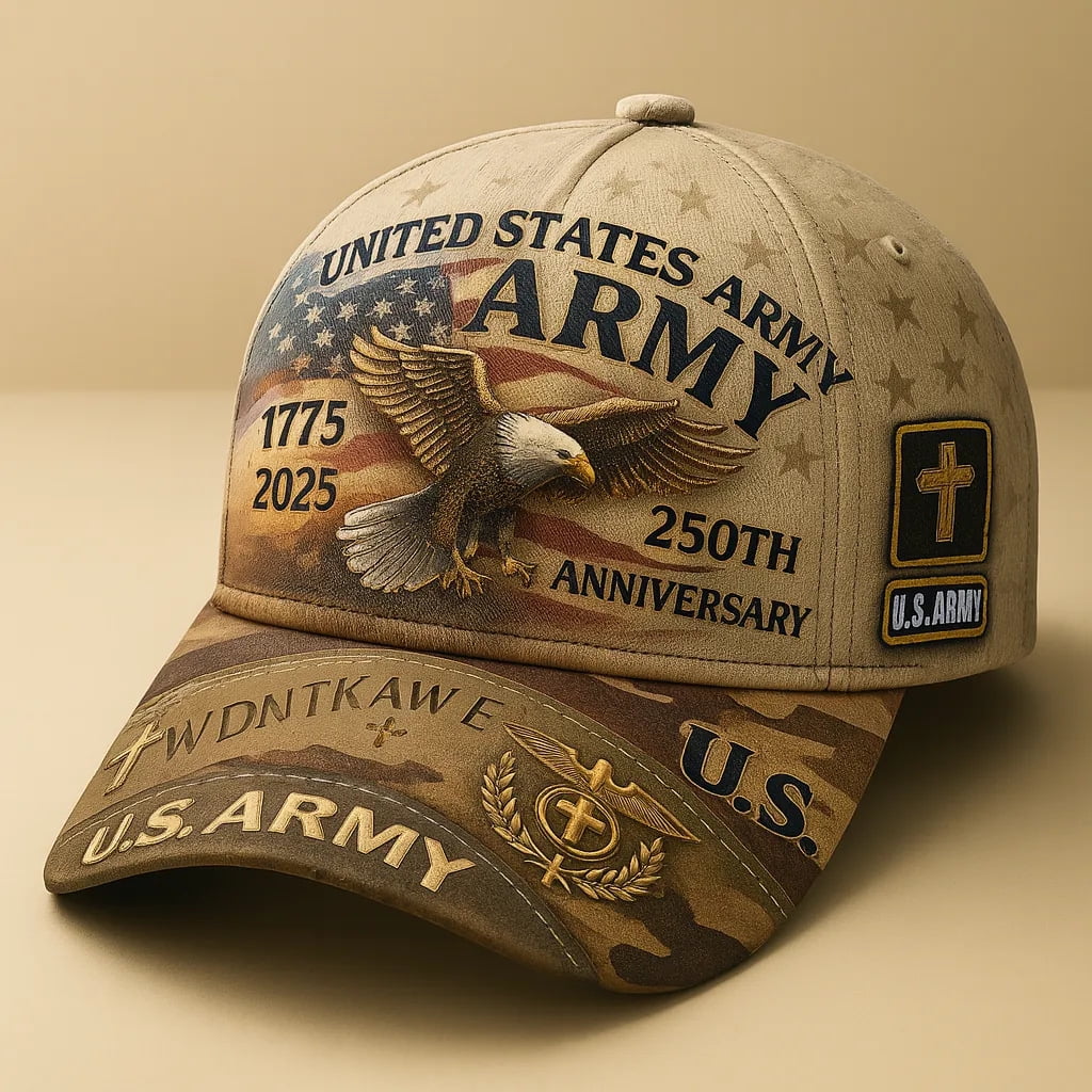 U.S. Army 250th Anniversary Baseball Cap, Adjustable Embroidered ...