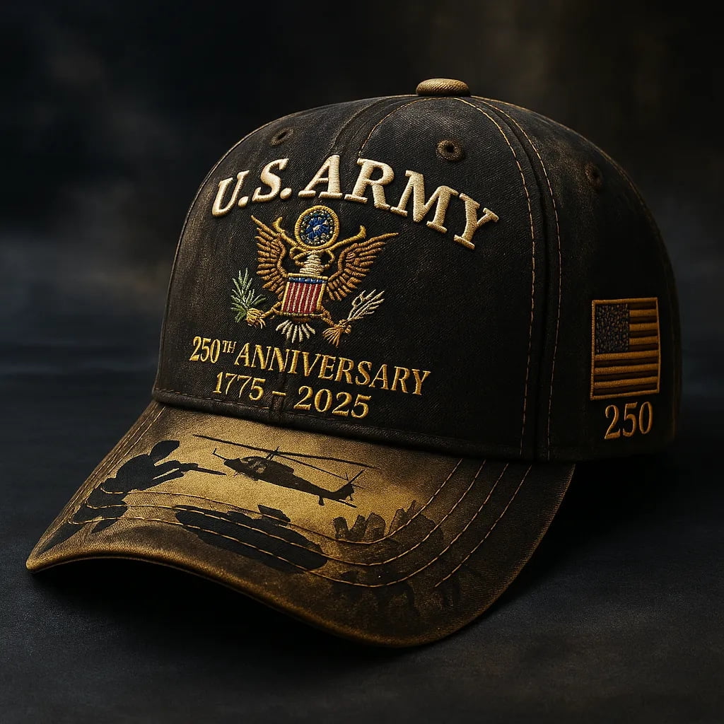 U.S. Army 250th Anniversary Baseball Cap, Embroidered Military Cap ...