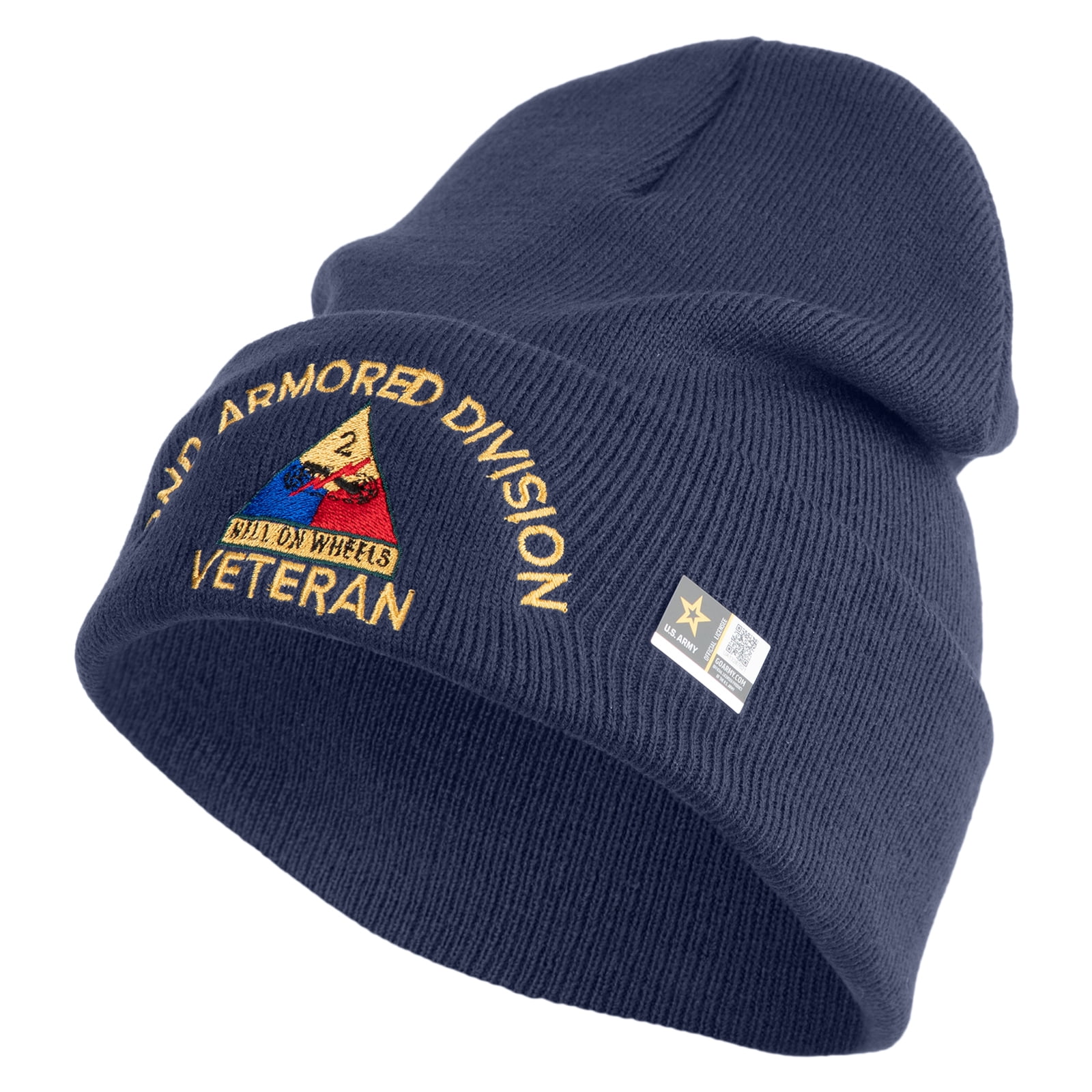 U.S. Army 2nd Armored Division Logo Embroidered 12 Inch Solid Knit Cuff ...