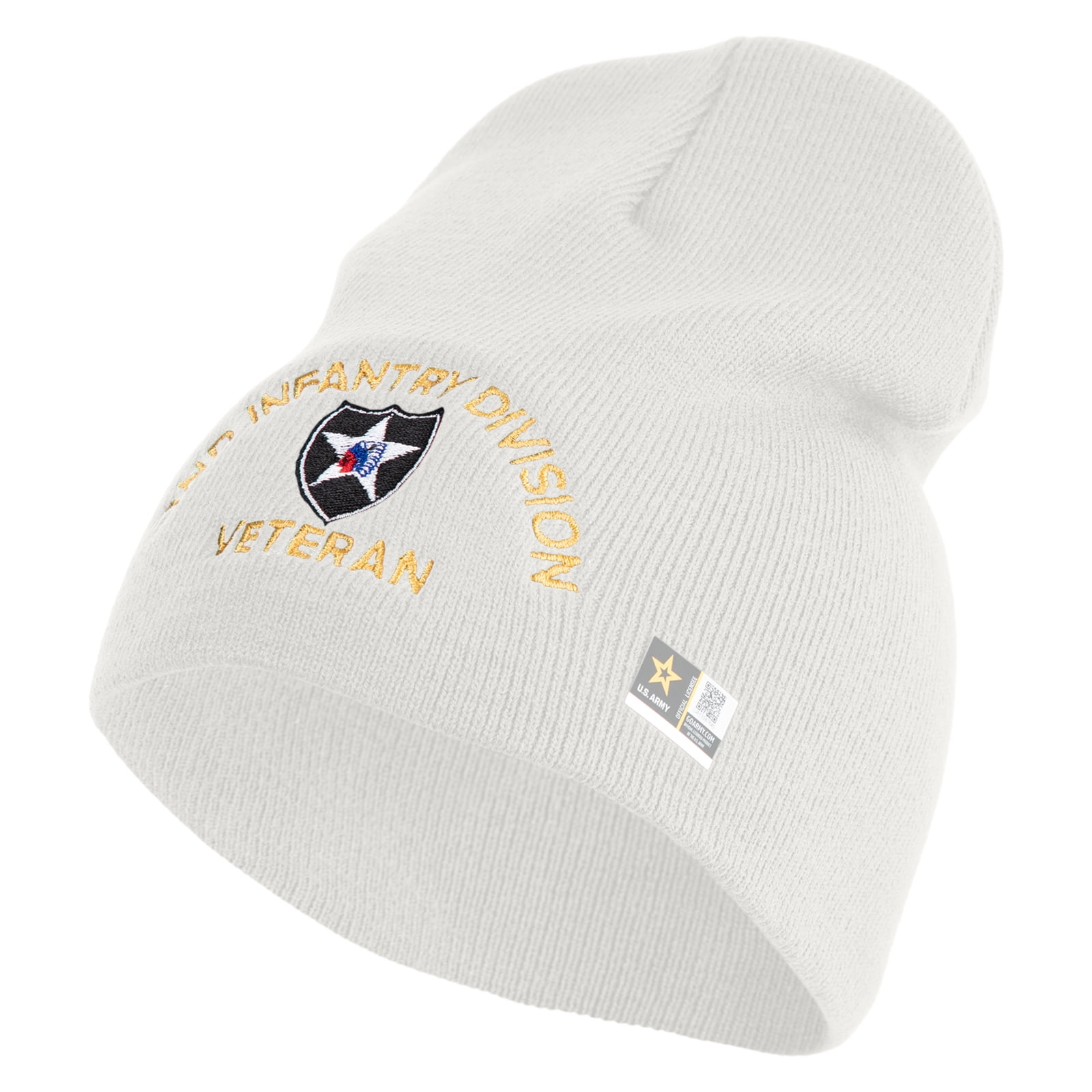 U.S. Army 2nd Infantry Division Symbol Embroidered 8 Inch Solid Knit ...
