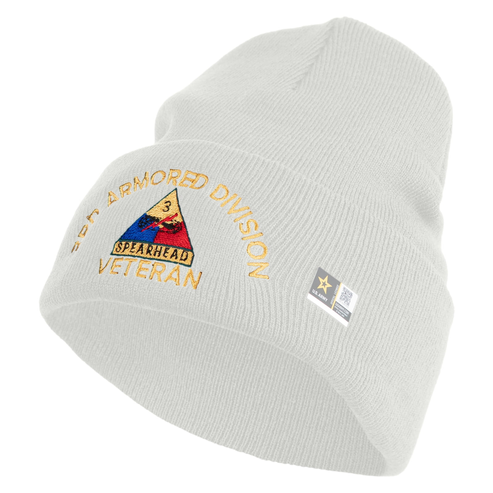 U.S. Army 3rd Armored Division Logo Embroidered 12 Inch Solid Knit Cuff ...
