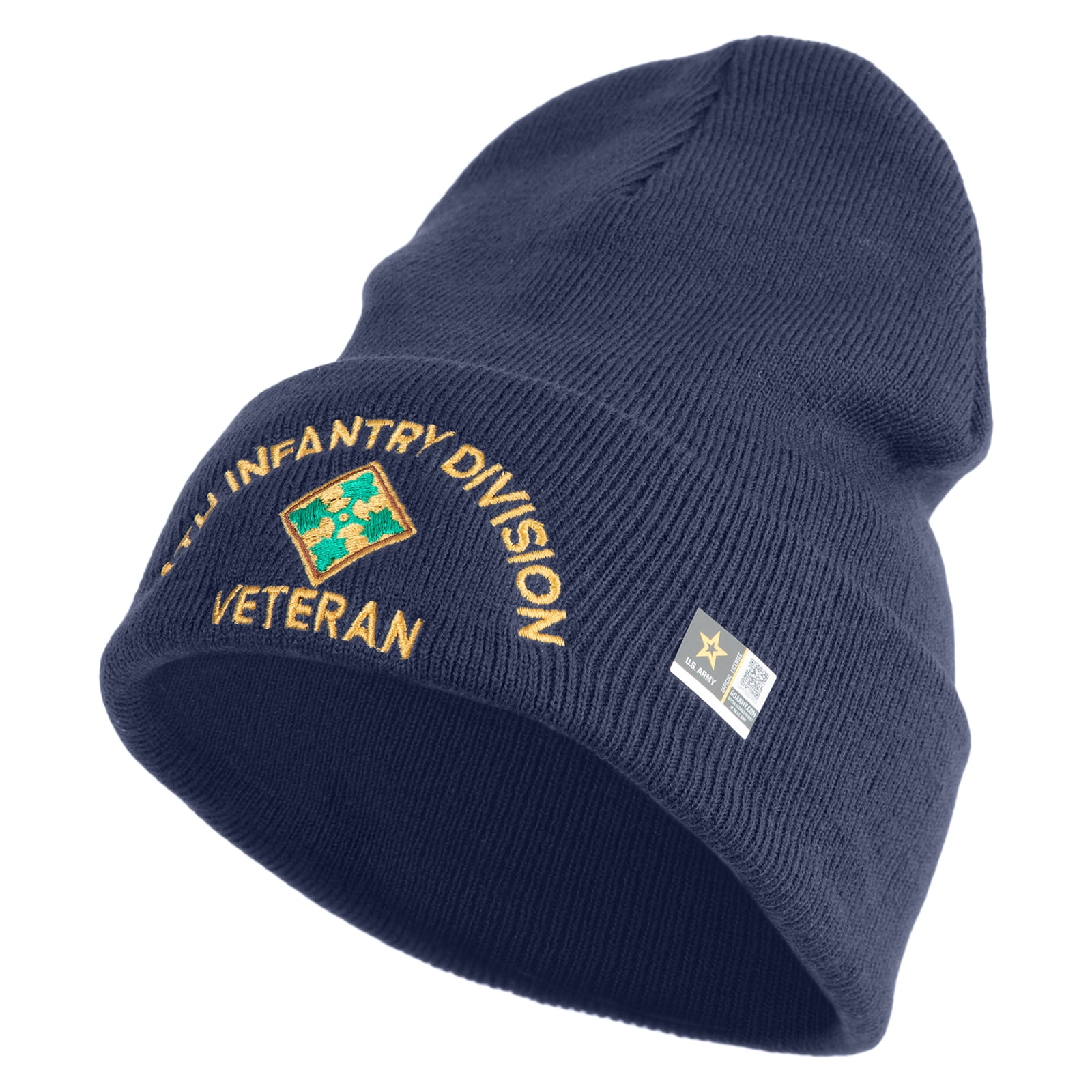 U.S. Army 4th Infantry Division Logo Embroidered 12 Inch Solid Knit ...