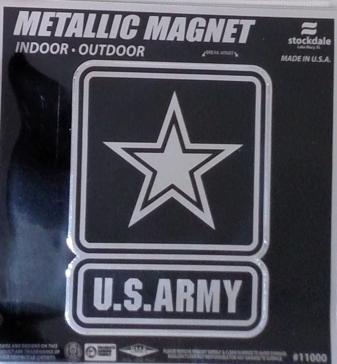 U.S. Army 6 Inch Metallic Chrome Magnet for Auto, Home, and ...