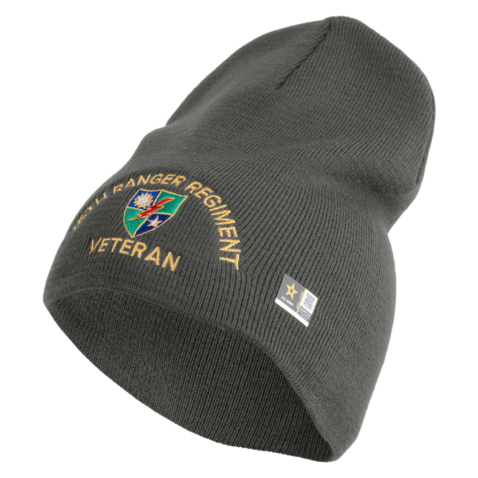 U.S. Army 75 Ranger Regiment Symbol Embroidered 8 Inch Solid Knit Short ...