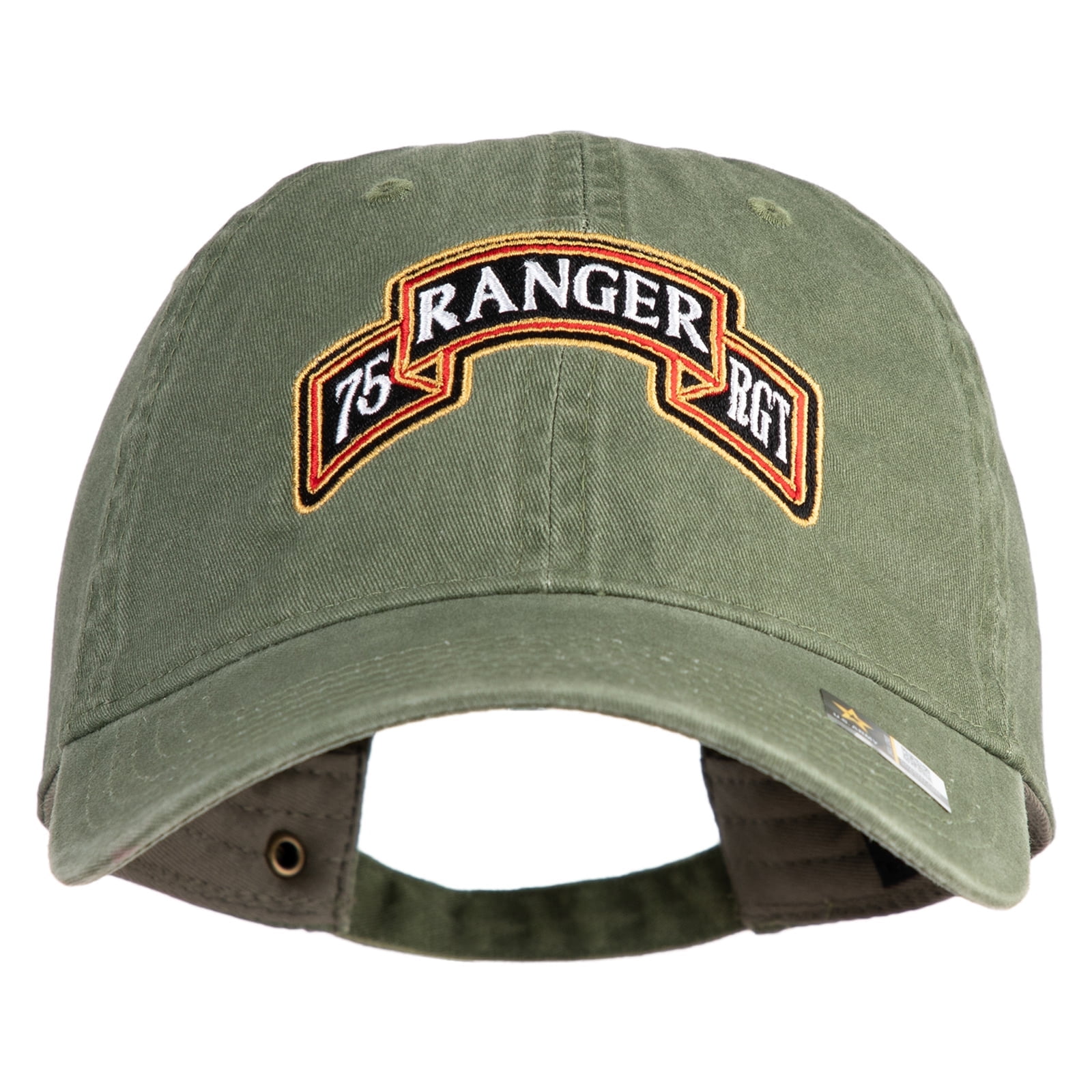 U.S. Army 75th Ranger Regiment Embroidered Washed Solid Pigment Dyed ...