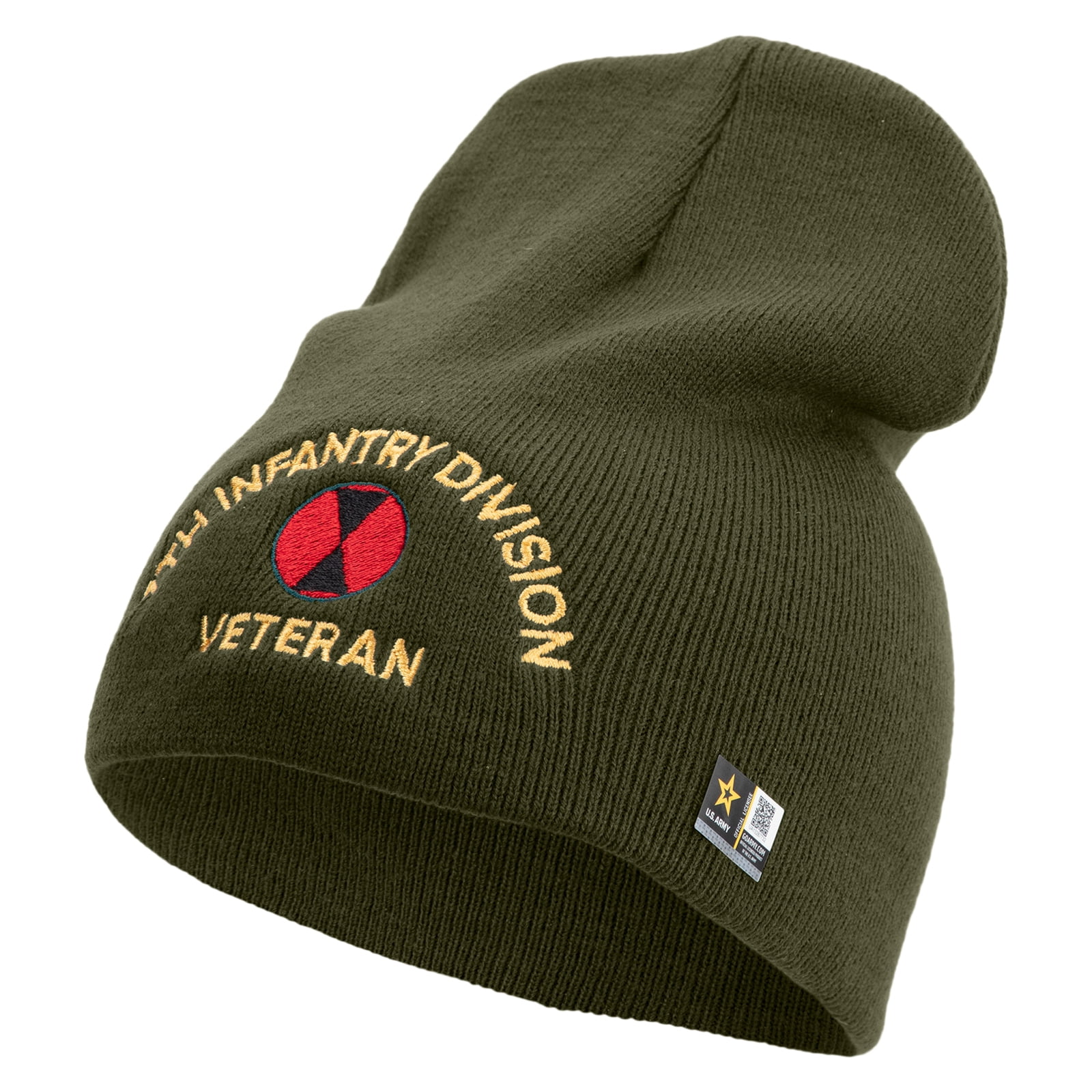 U.S. Army 7th Infantry Division Symbol Embroidered 8 Inch Solid Knit ...