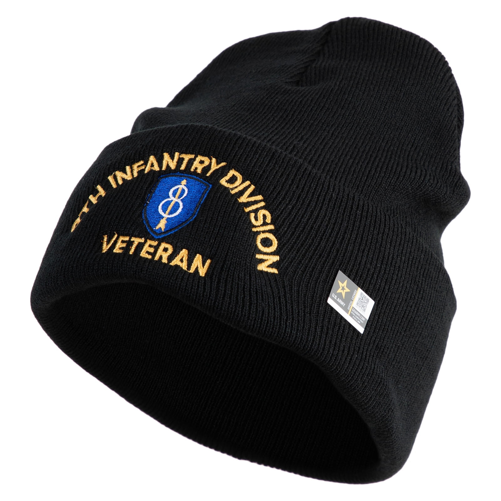 U.S. Army 8th Infantry Division Logo Embroidered 12 Inch Solid Knit ...