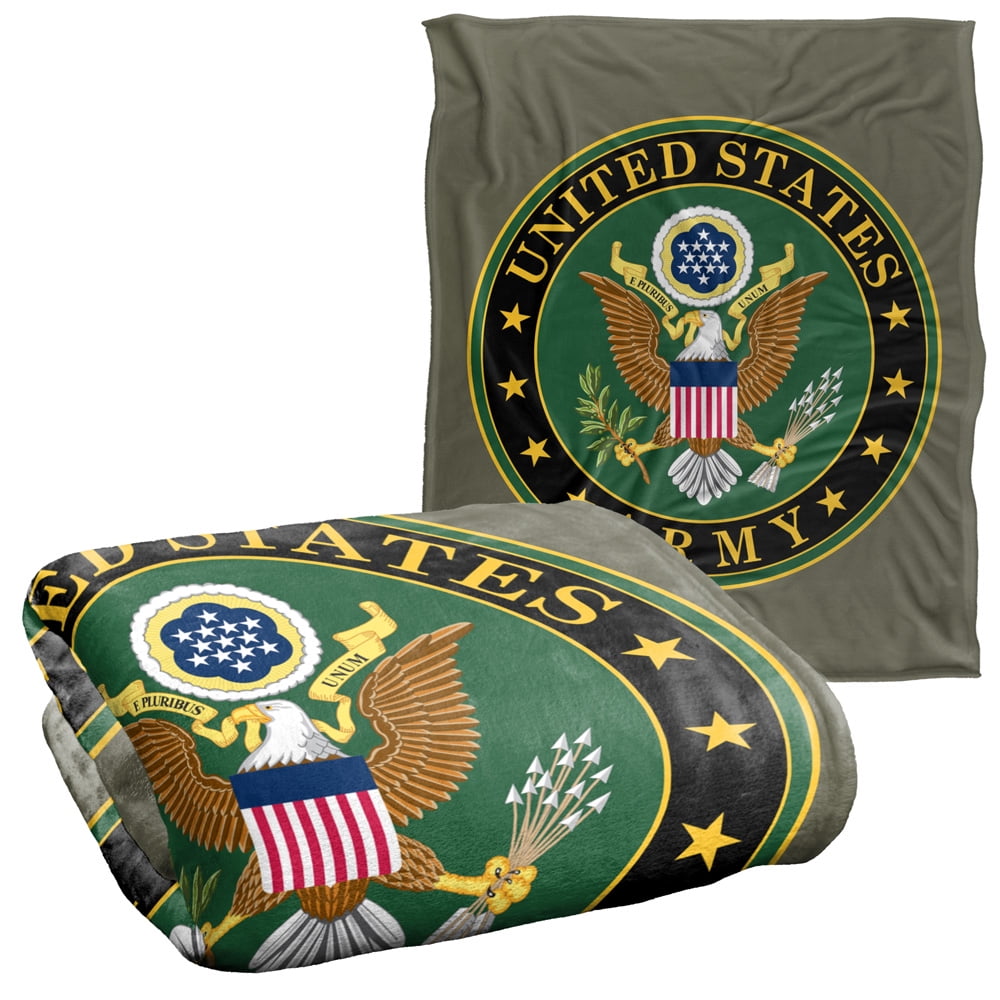 U.S. Army Blanket, 50"x60" United States Army Eagle Symbol, Silky Touch ...