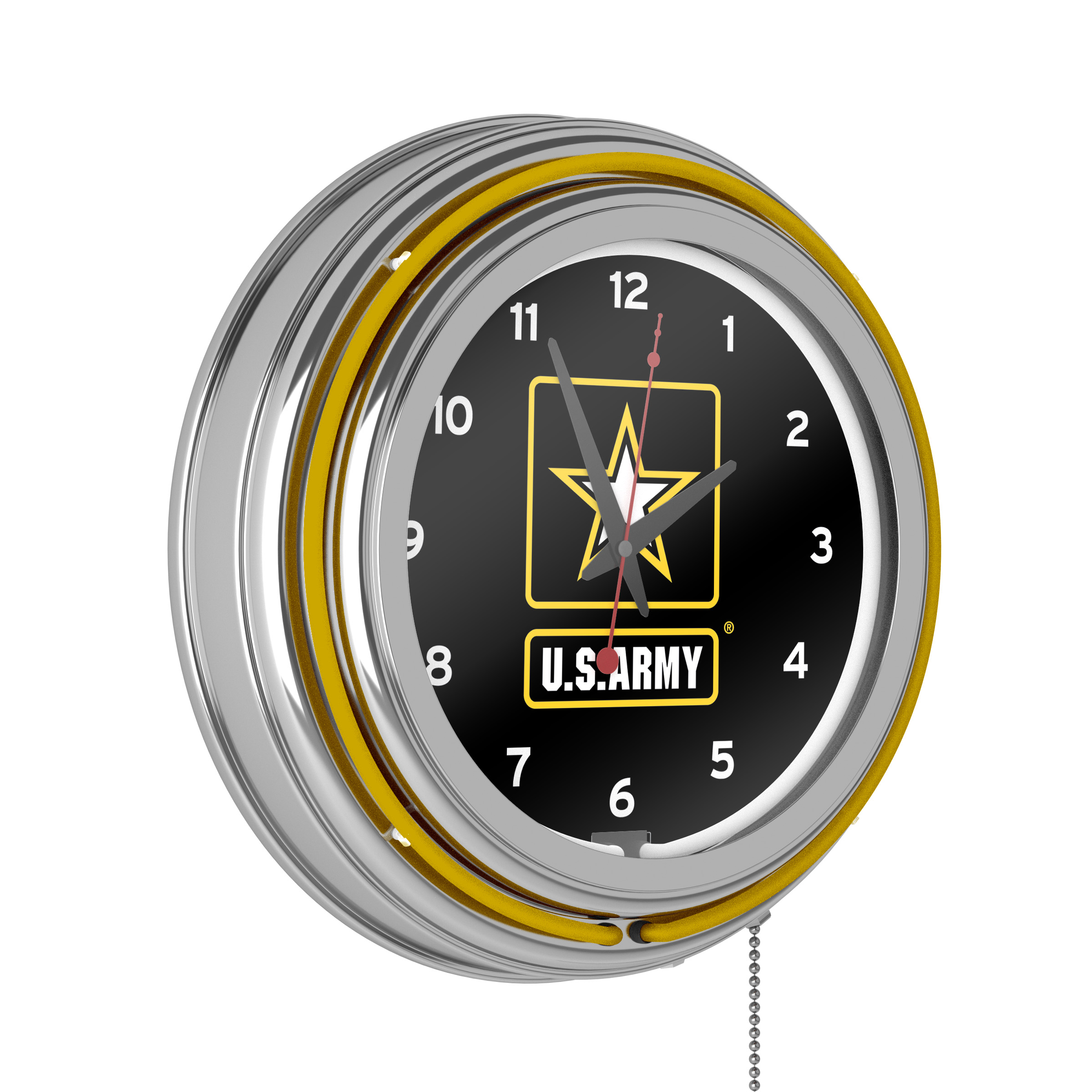 U.S. Army Chrome Double Ring Neon Clock - Walmart.com
