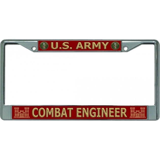 U.S. Army Combat Engineer Military Vehicle Chrome License Plate Frame ...