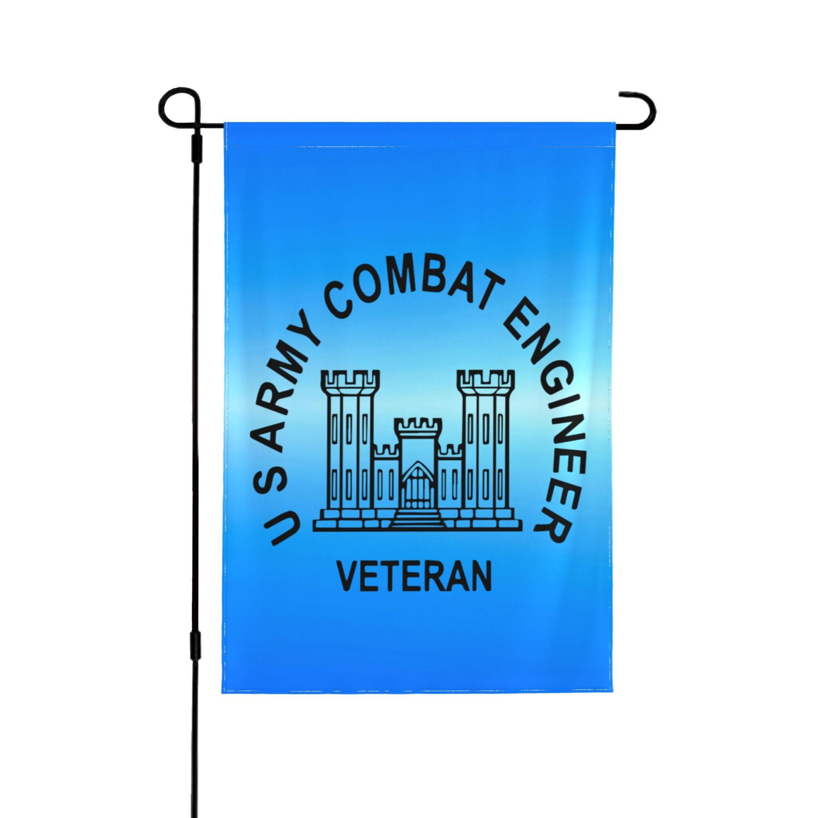 U S Army Combat Engineer Veteran Logo Garden Flag 12.5 X 18 Inch Double ...