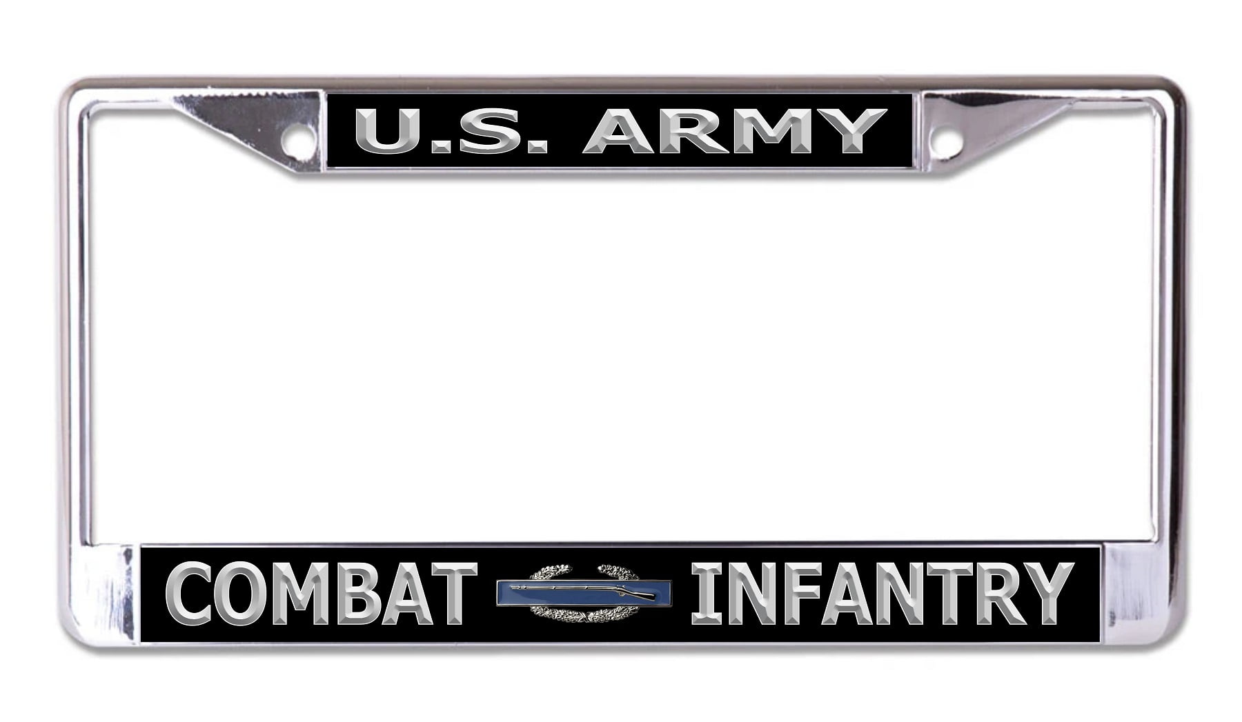 U.S. Army Combat Infantry #2 Chrome License Plate Frame - Walmart.com