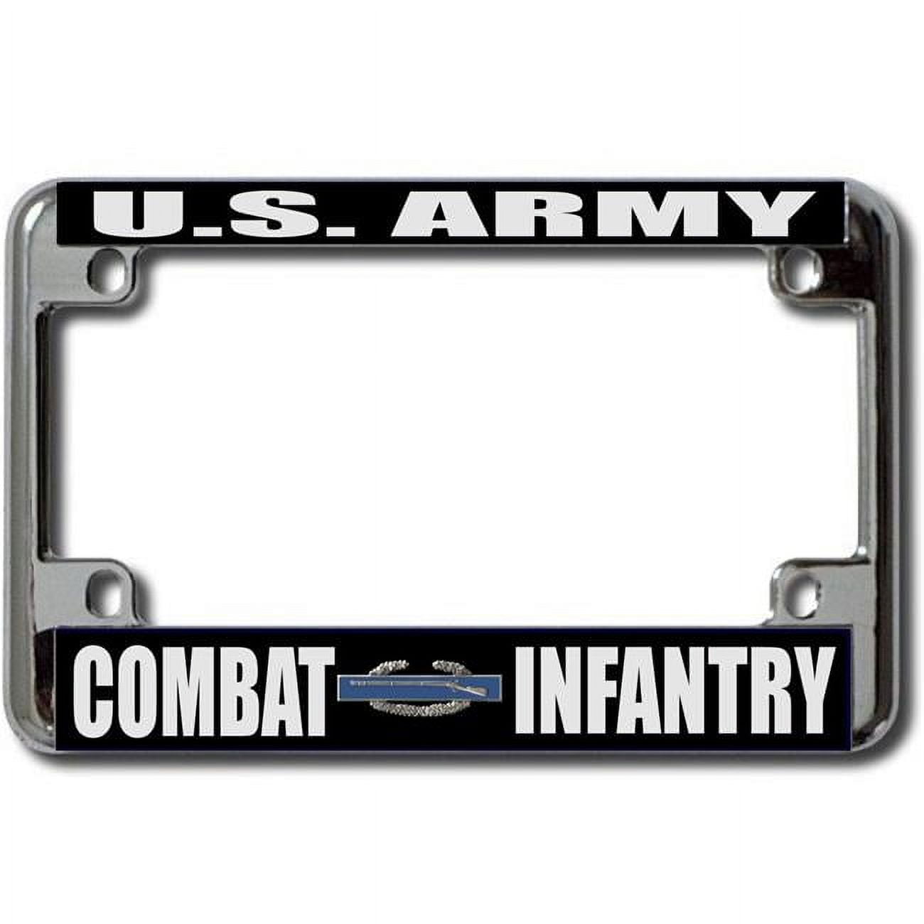 U.S. Army Combat Infantry Chrome Motorcycle License Plate Frame ...