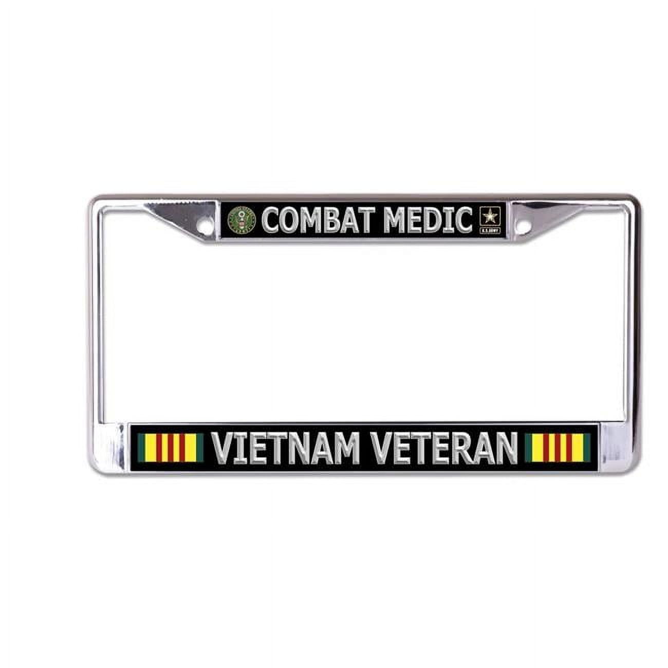 U.S. Army Combat Medic Vietnam Veteran Chrome License Plate Frame ...