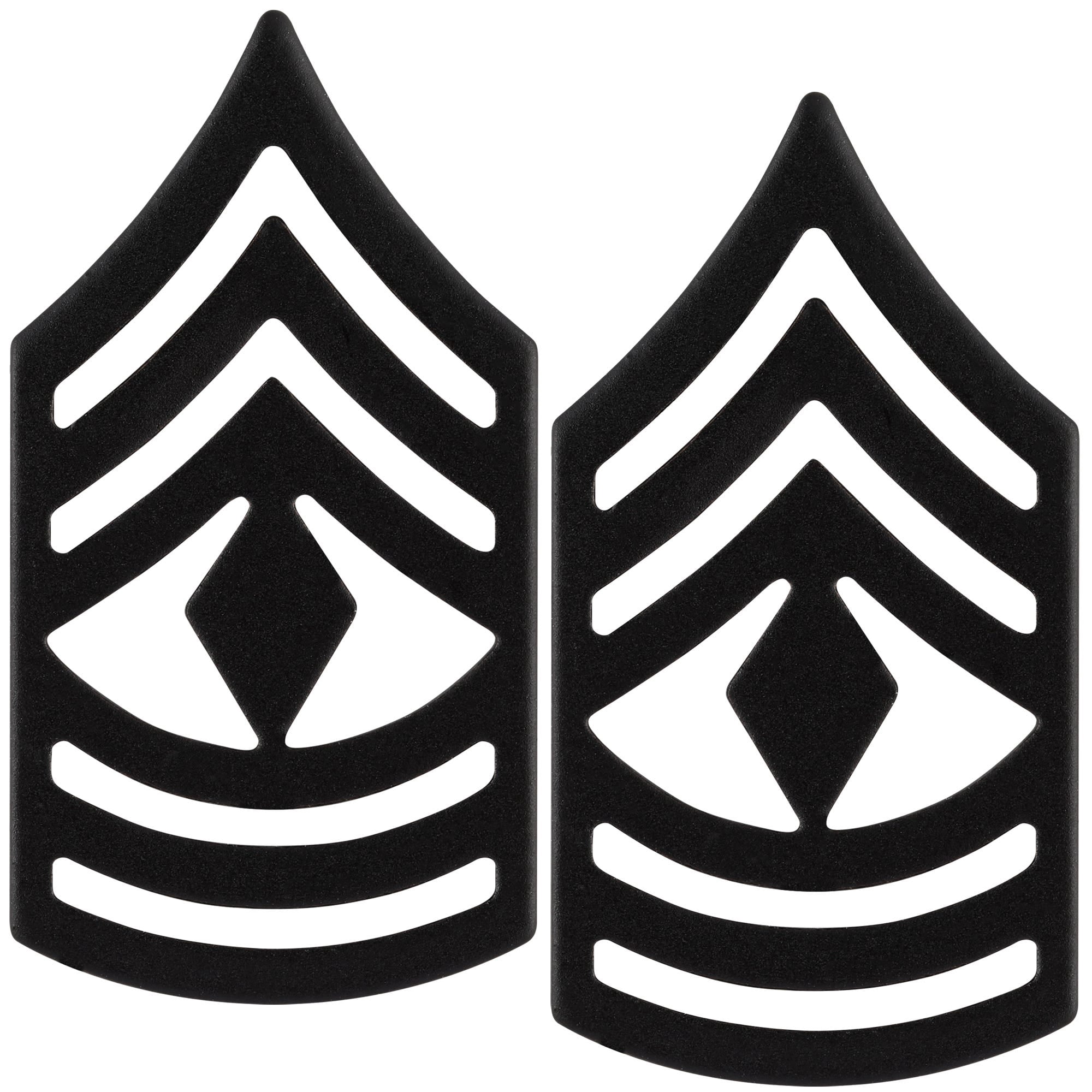 U.S. Army First Sergeant Subdued Black Metal Rank Pair - Walmart.com