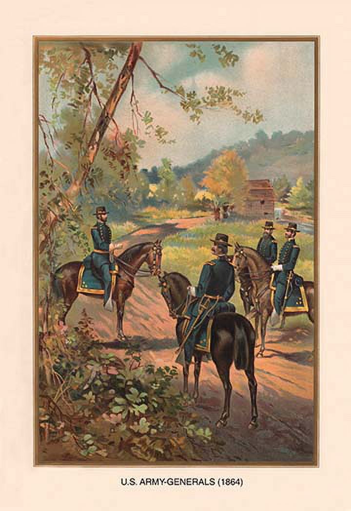 U.S. Army Generals, 1864 Fine art canvas print (20" x 30") - Walmart.com
