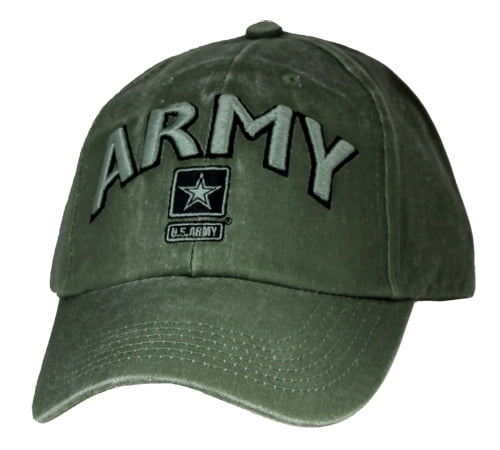 US Army Star Logo Green Military Cap - Walmart.com