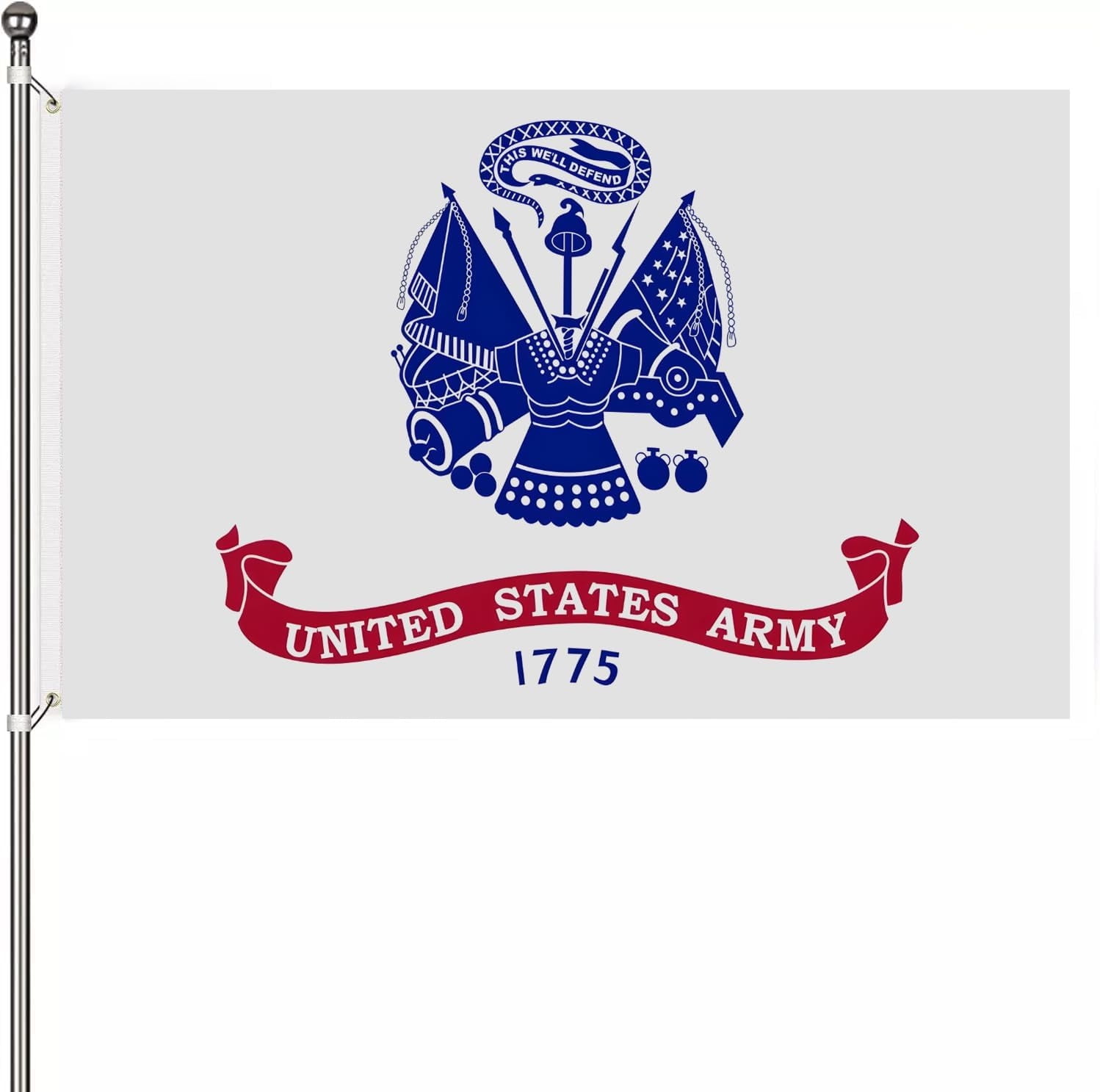 U.S. Army Military Flag Double Sided Flag for US Army - 1775 White ...